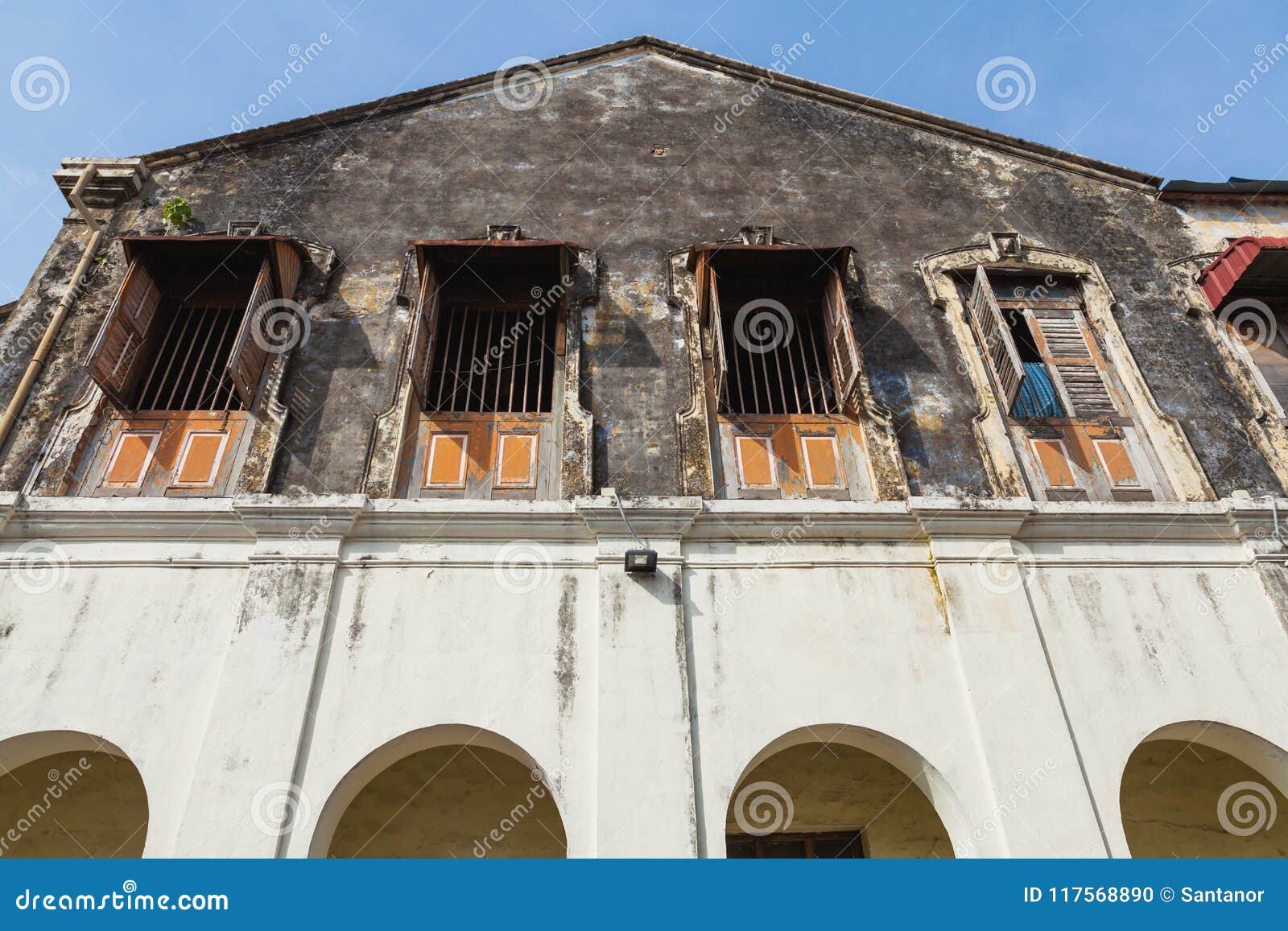 Old building at Penang stock photo. Image of heritage - 117568890
