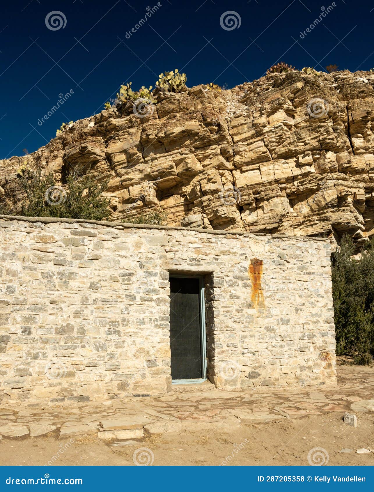 Old Building at Hot Springs in Big Bend Stock Photo - Image of ...