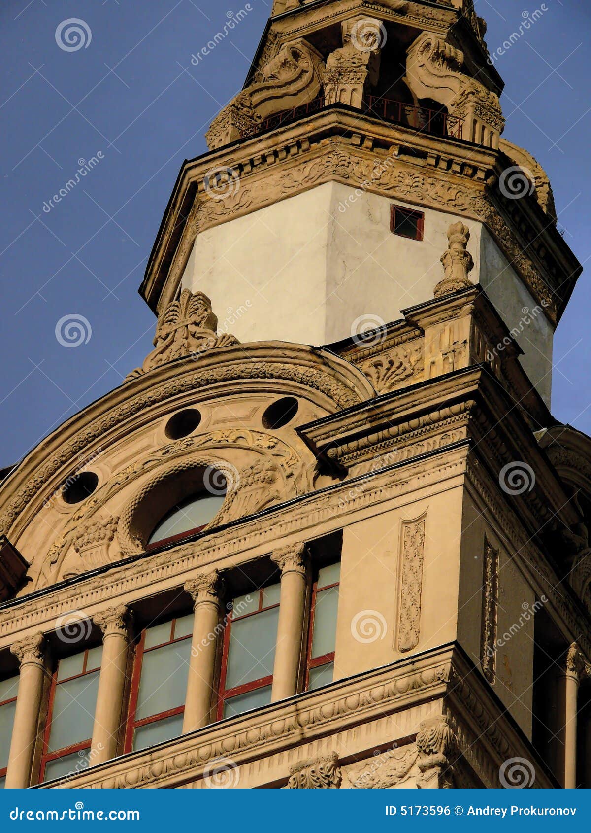 An Old Building. the House in City Stock Photo - Image of columns ...