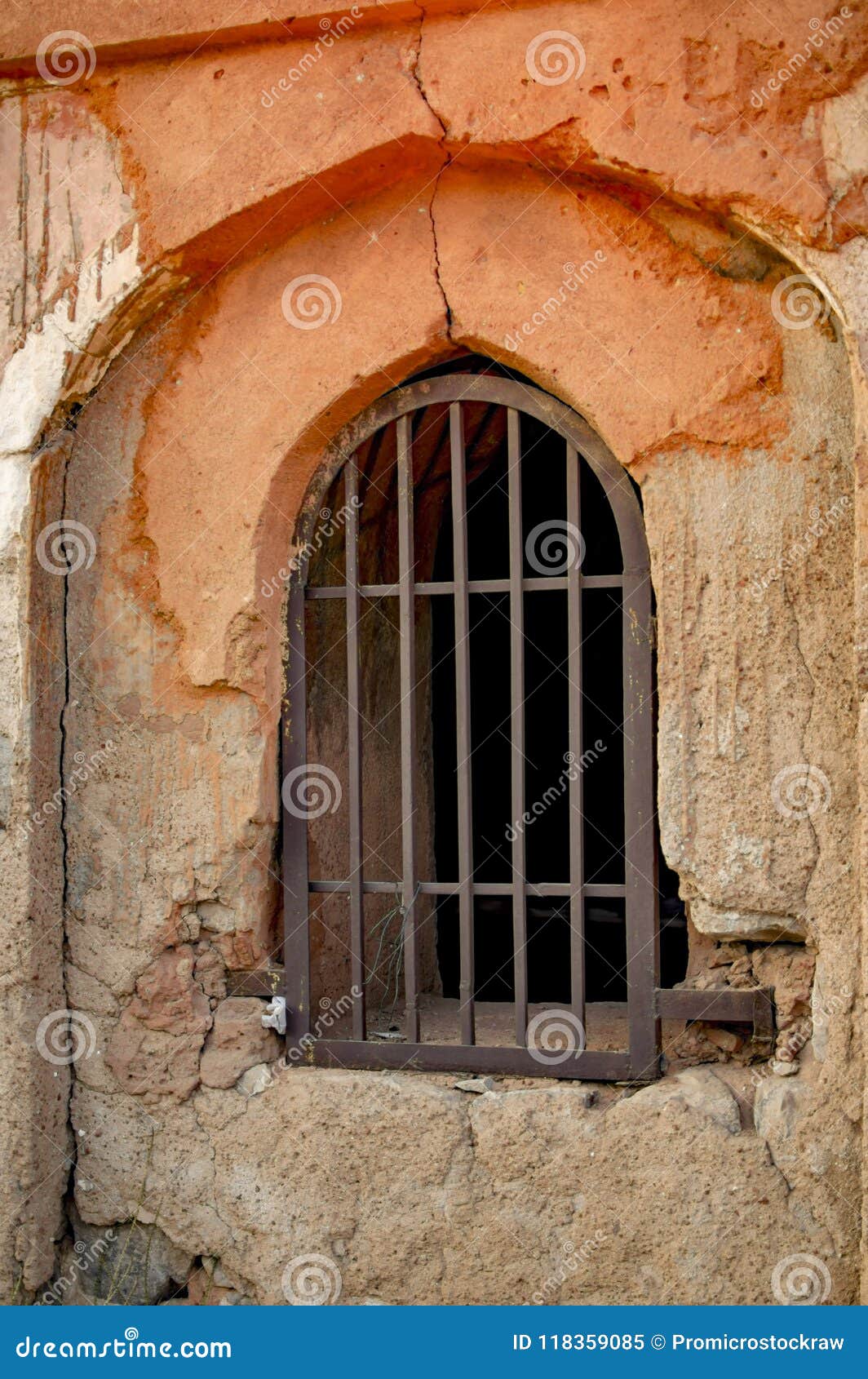 Old building iron window stock image. Image of doorway - 118359085