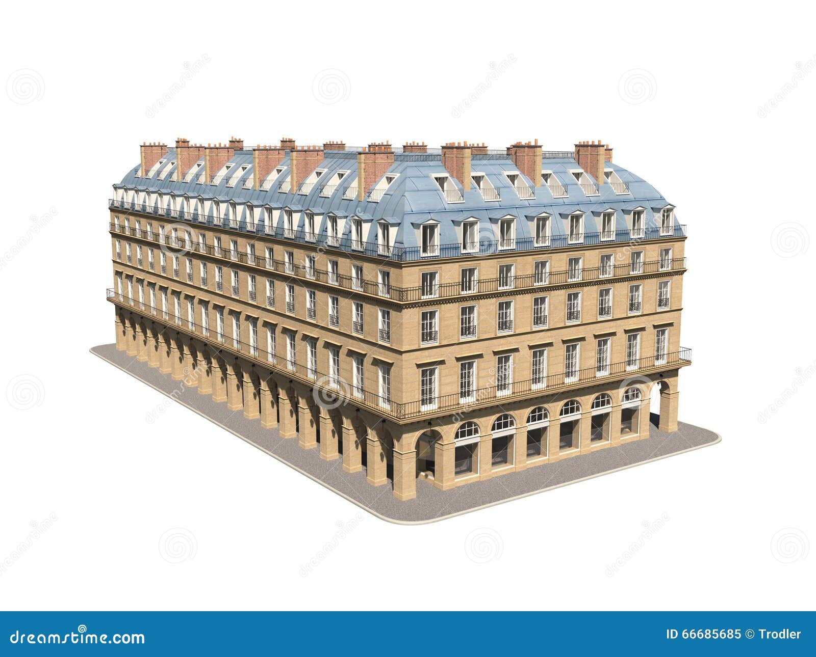 Old Building Isolated on White Stock Illustration - Illustration of ...