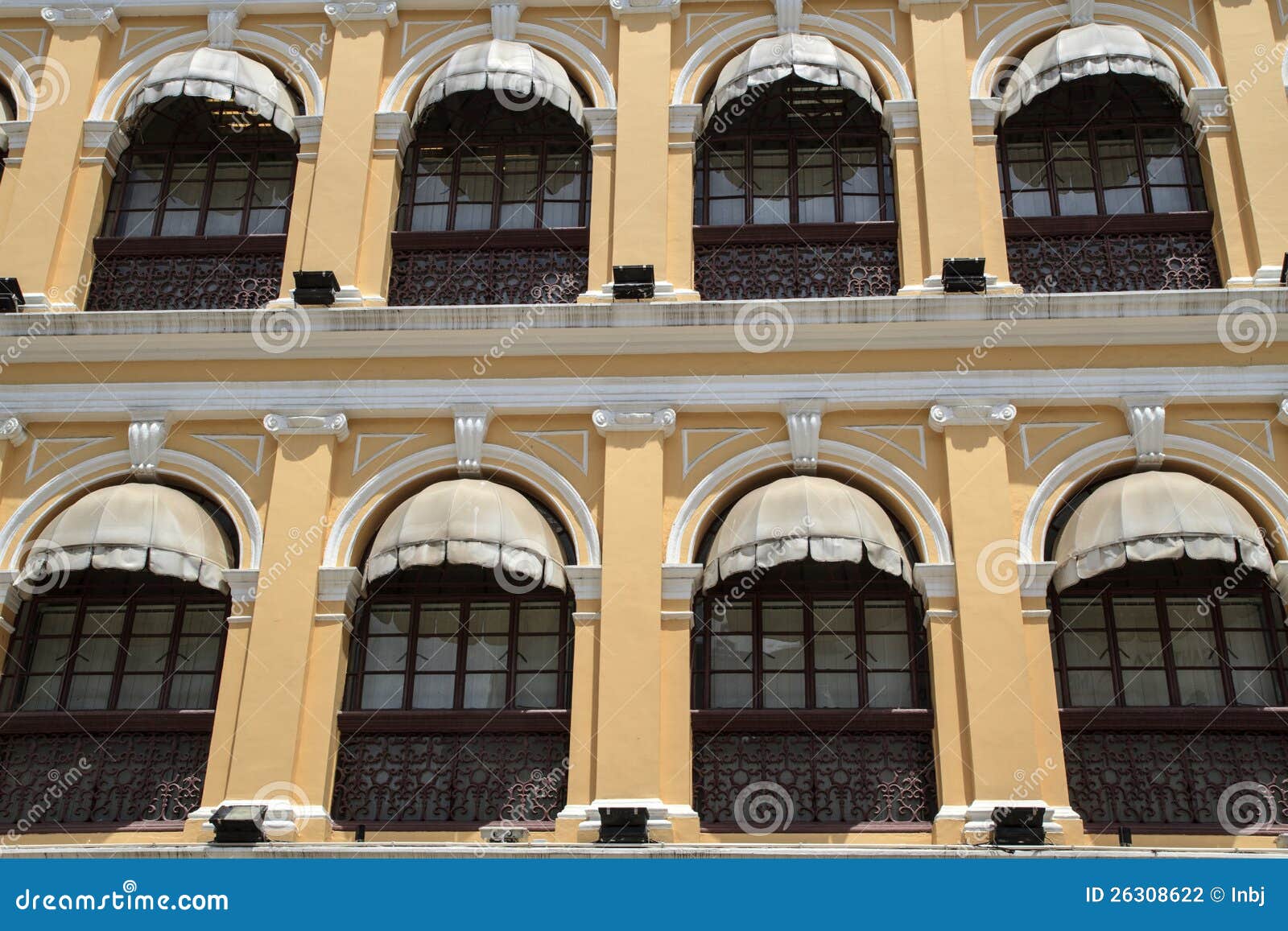 Old building in Macau stock photo. Image of design, narrow - 26308622