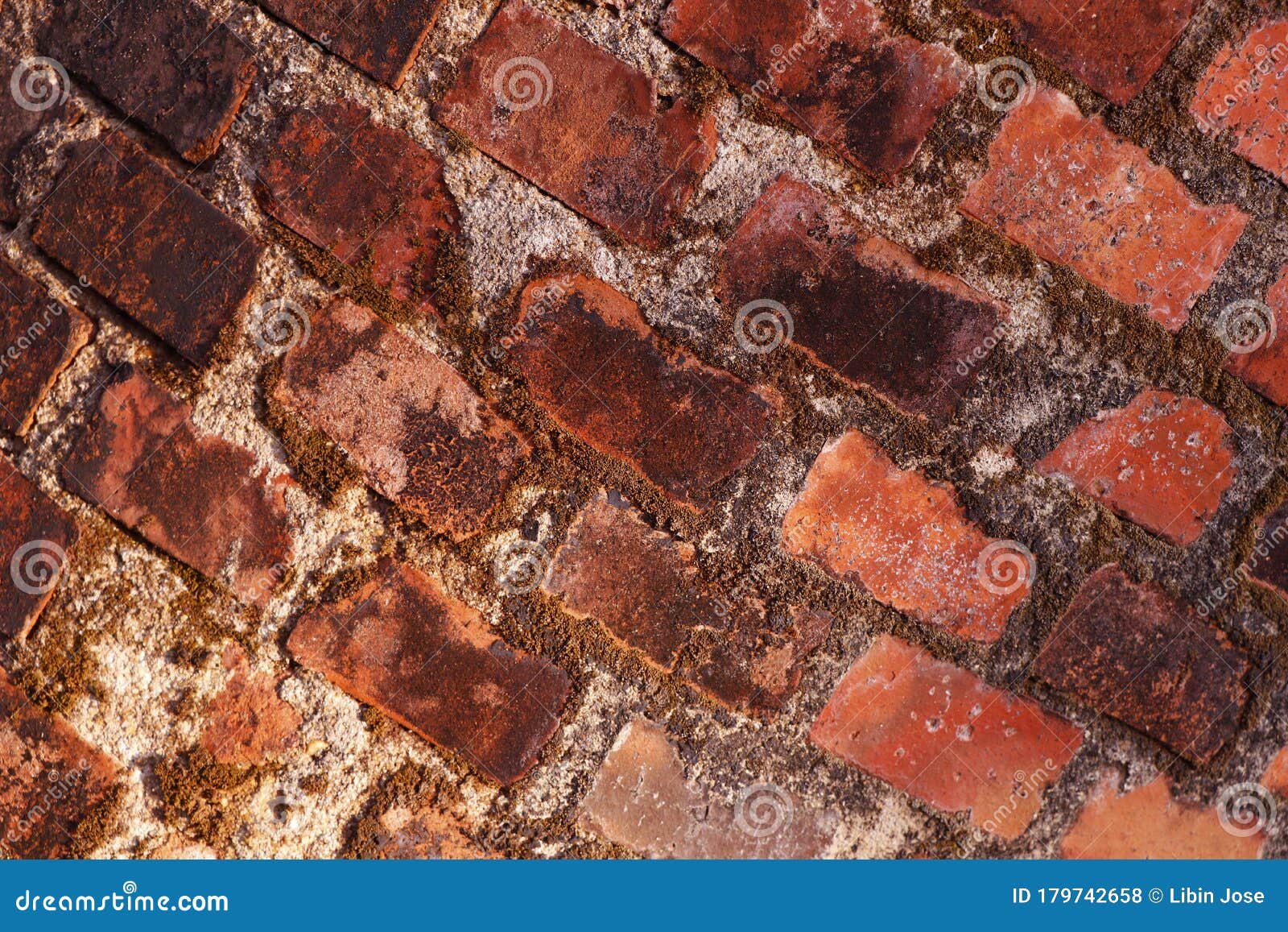 Old Building Material Clay Bricks Patterns Stock Photo - Image of ...