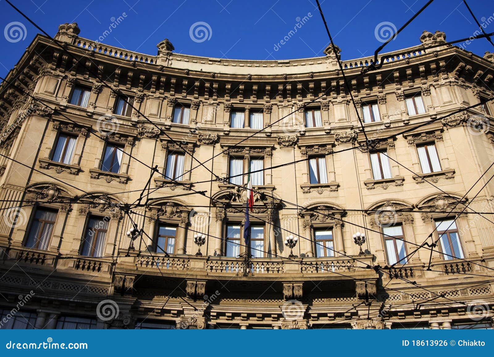 Old building in milan stock photo. Image of decorated - 18613926