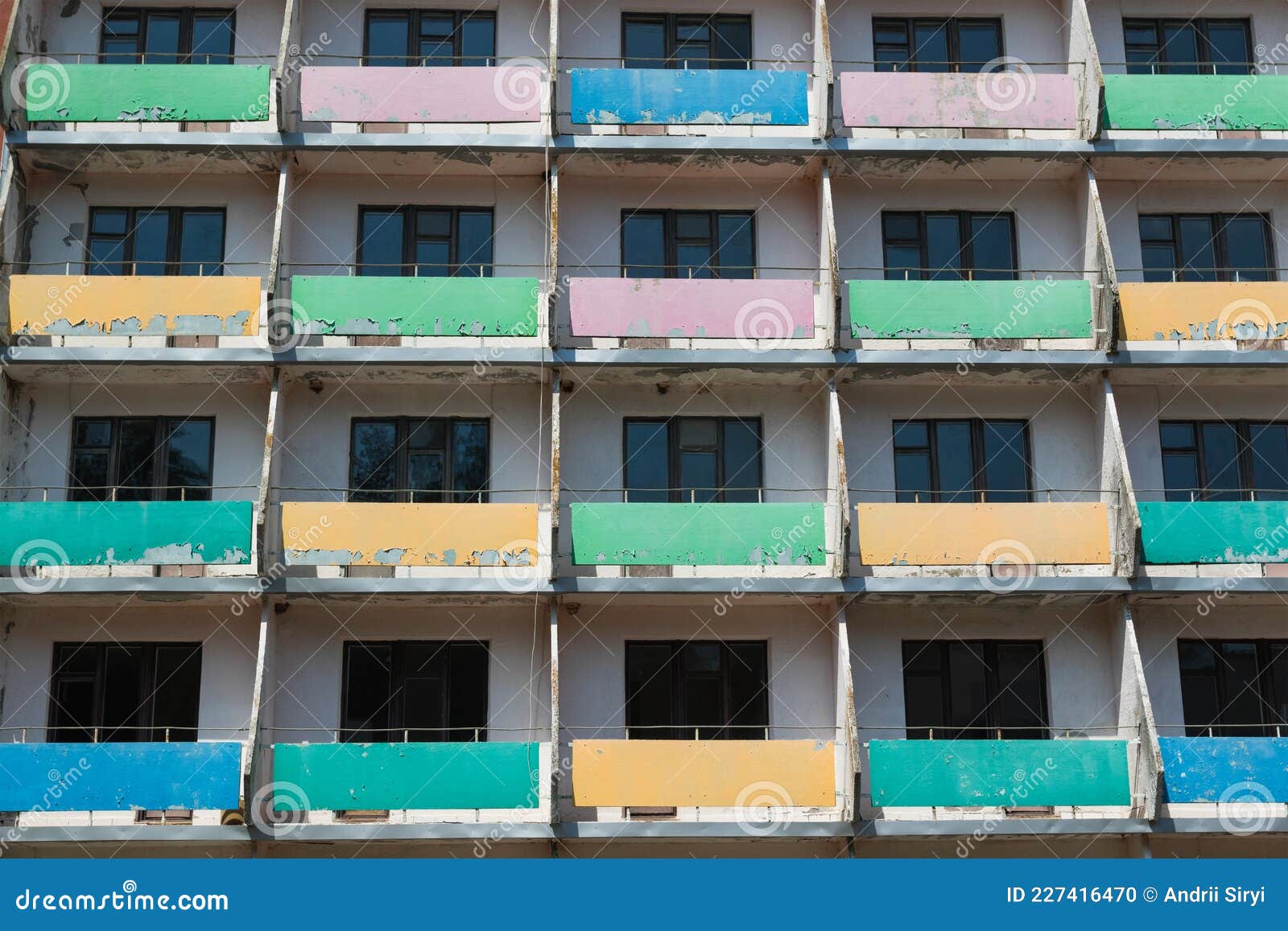 Old Building with Multi-colored Facade. Stock Photo - Image of bright ...