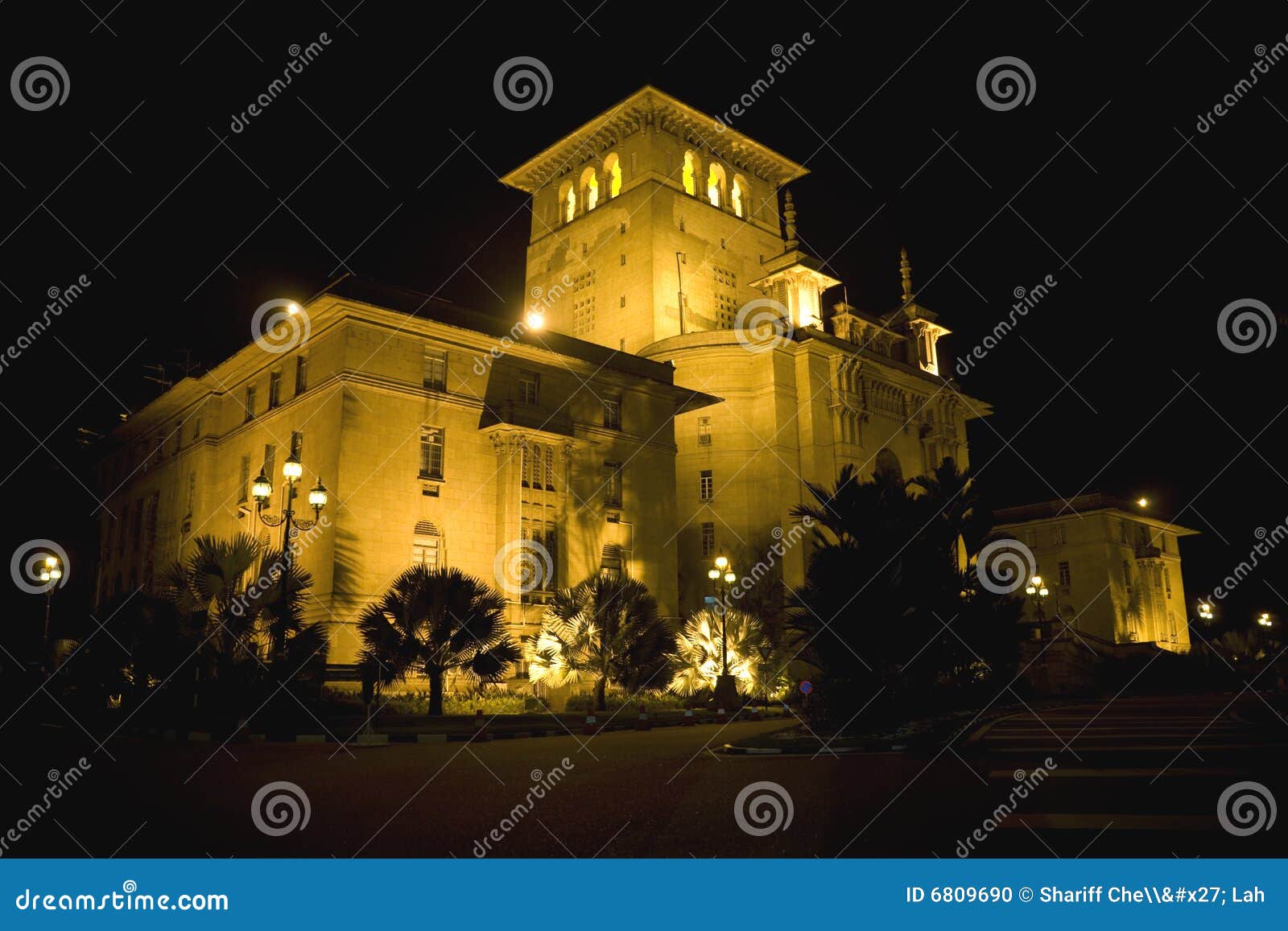 Old Building at Night stock photo. Image of culture, malay - 6809690