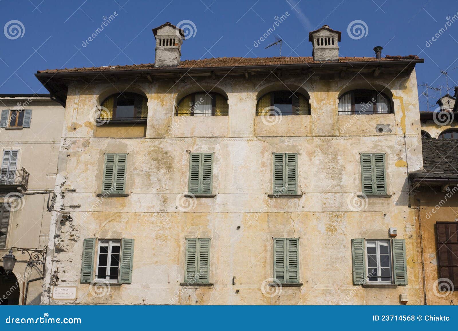 Old Building in Orta San Giulio Stock Photo - Image of house, lake ...
