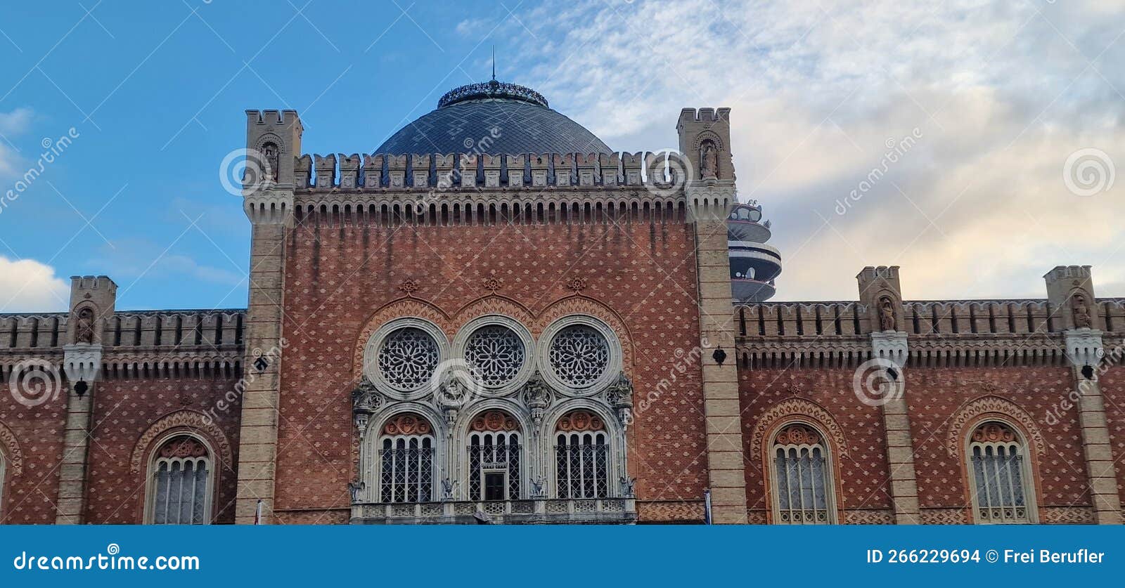 An Old Building with Outside Facade Round Windows and Square Windows ...
