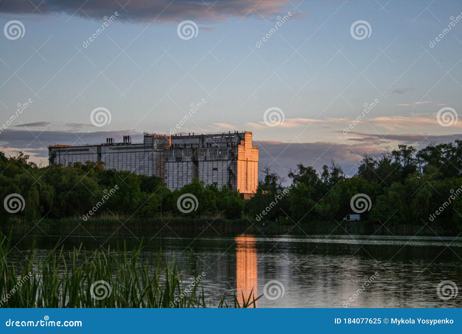 Old Building Over the River Stock Image - Image of sunset, roof: 184077625
