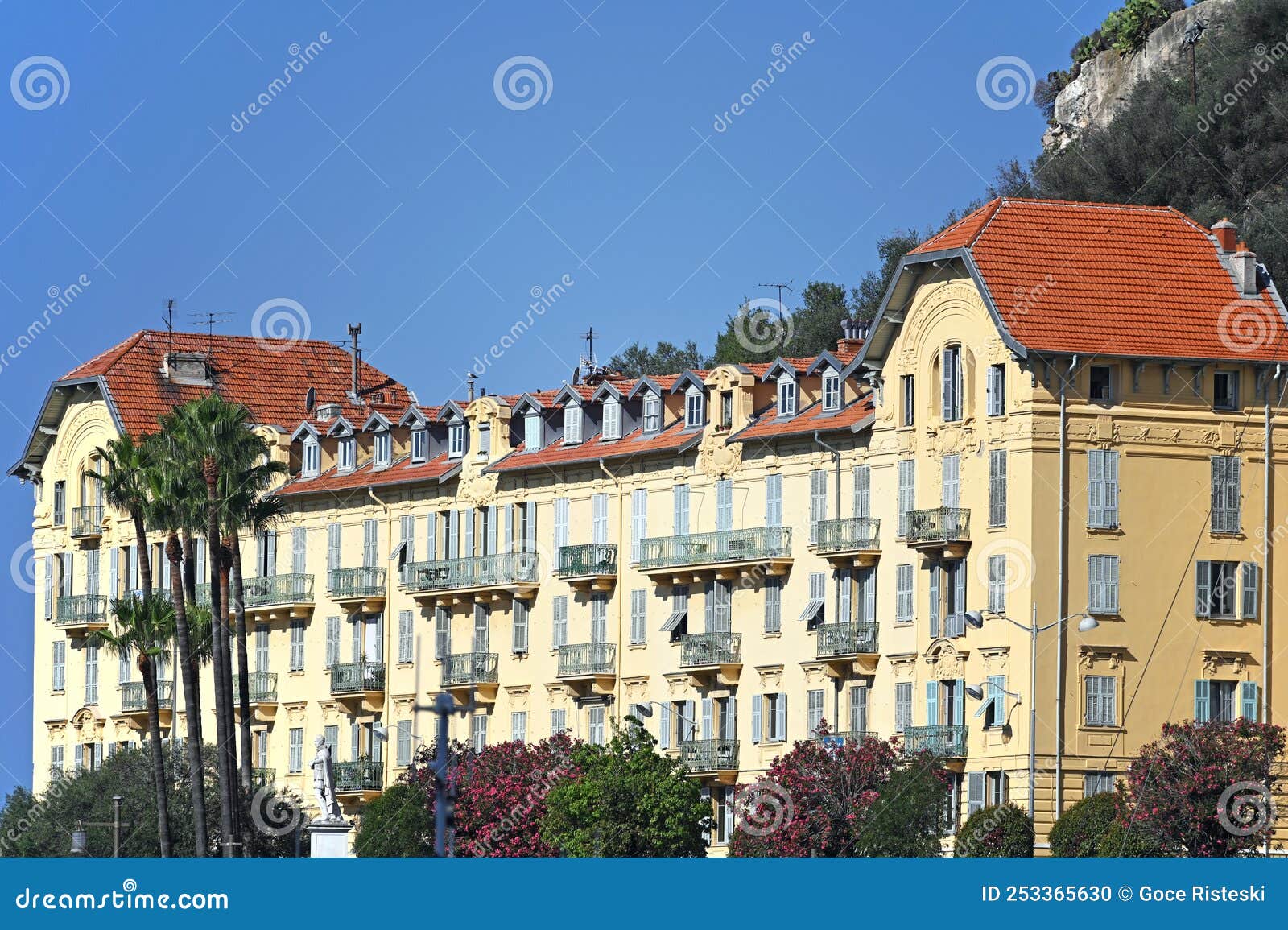 Old Building and Palm Trees in Nice Stock Photo - Image of france ...