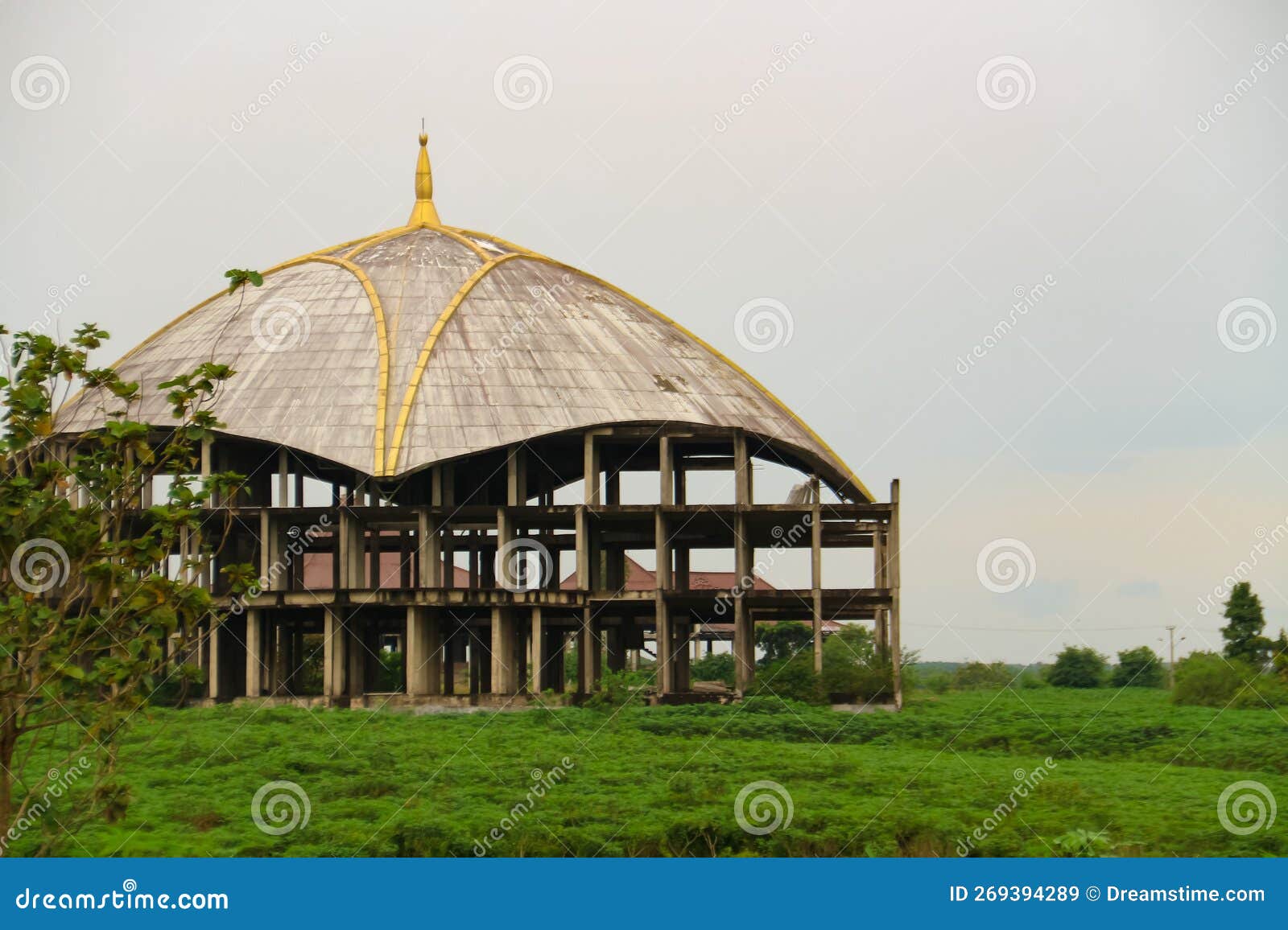 The Old Building is in the Process of Unfinished Construction Stock ...