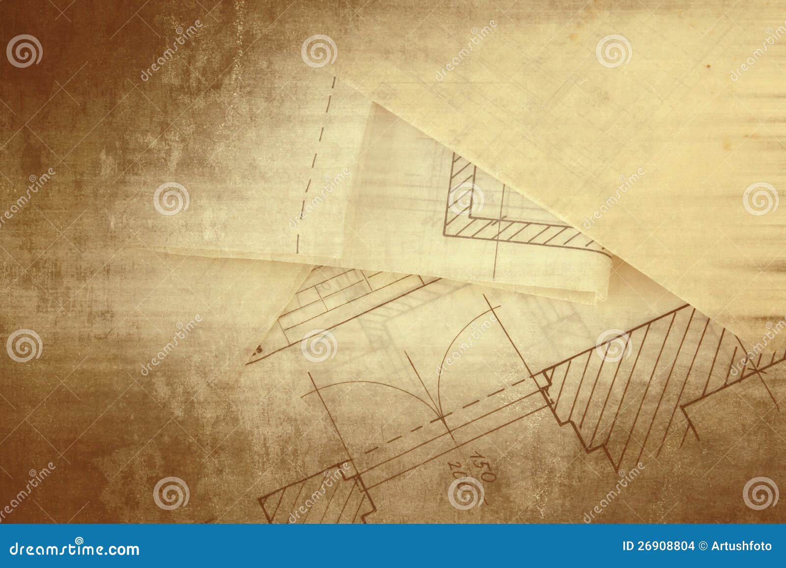 Old Building Projects Background Stock Illustration - Illustration of ...