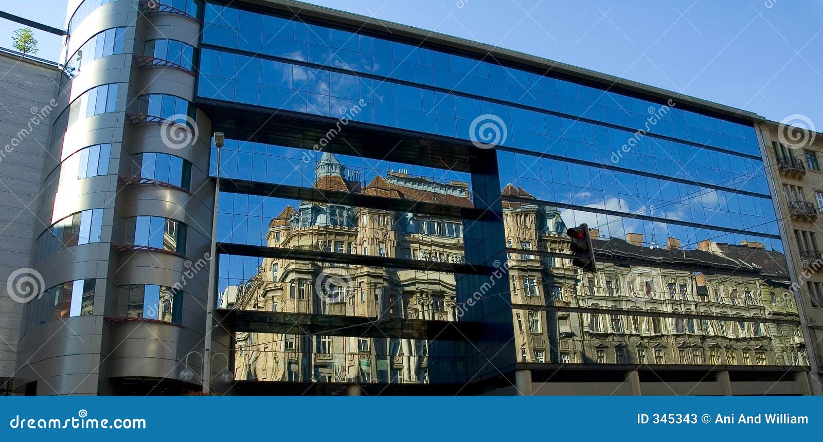 Old Building Reflect in New 2 Stock Image - Image of modern, present ...