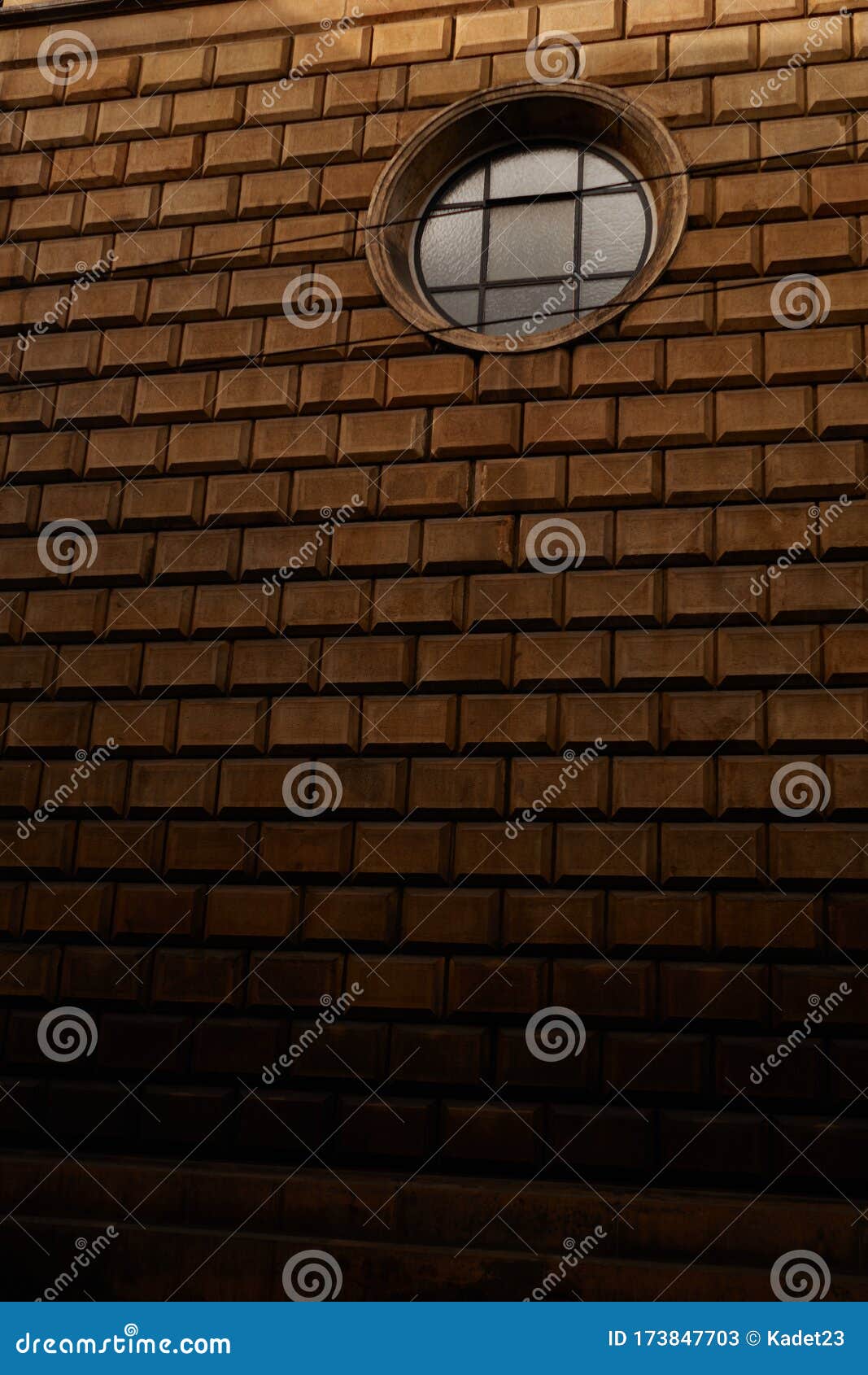 Old Building with Rounded Window Stock Image - Image of city ...