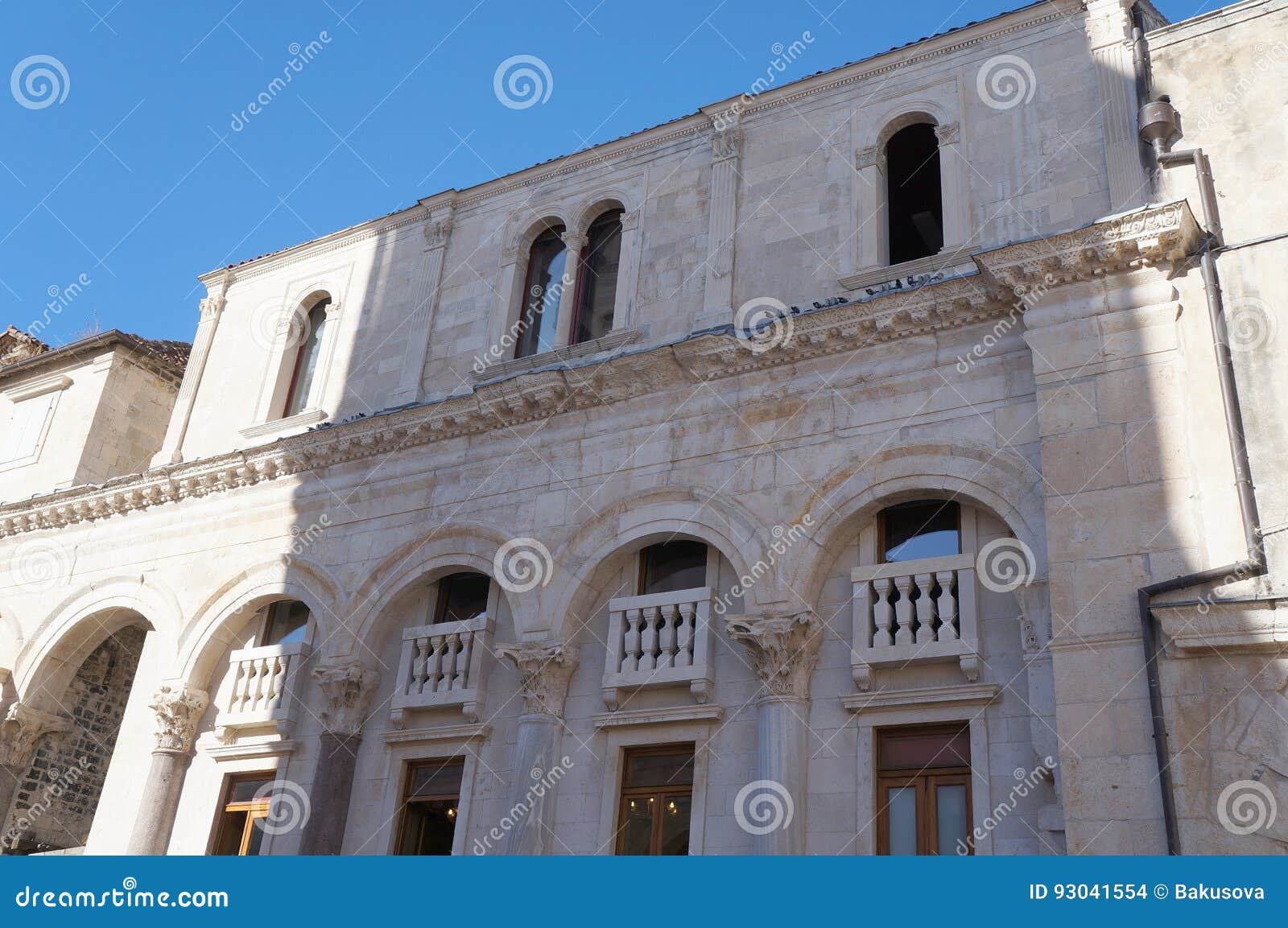 Old building in Split stock photo. Image of passage, open - 93041554