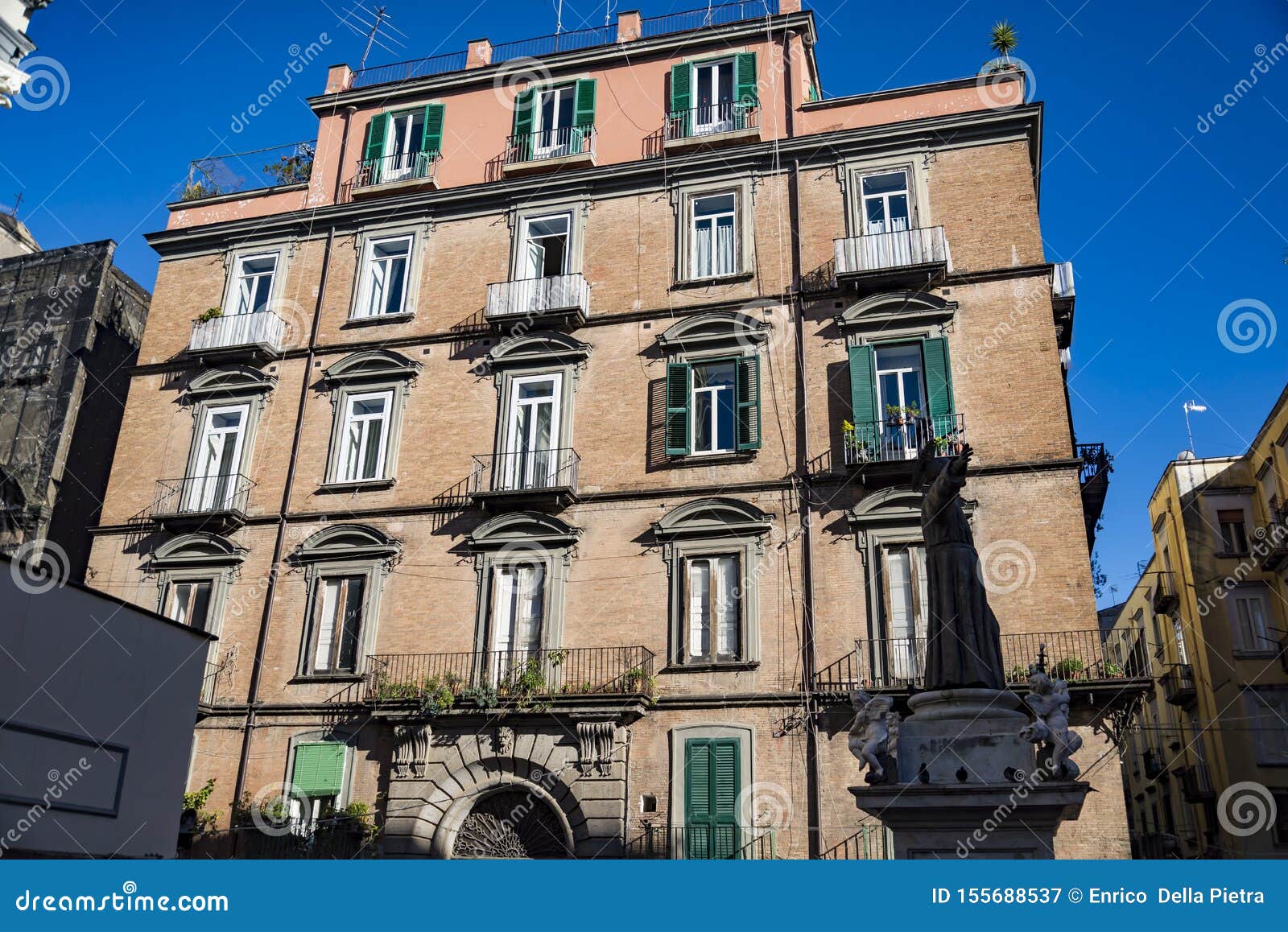 Old Building on the Streets of Naples Old Town Italy Stock Image ...