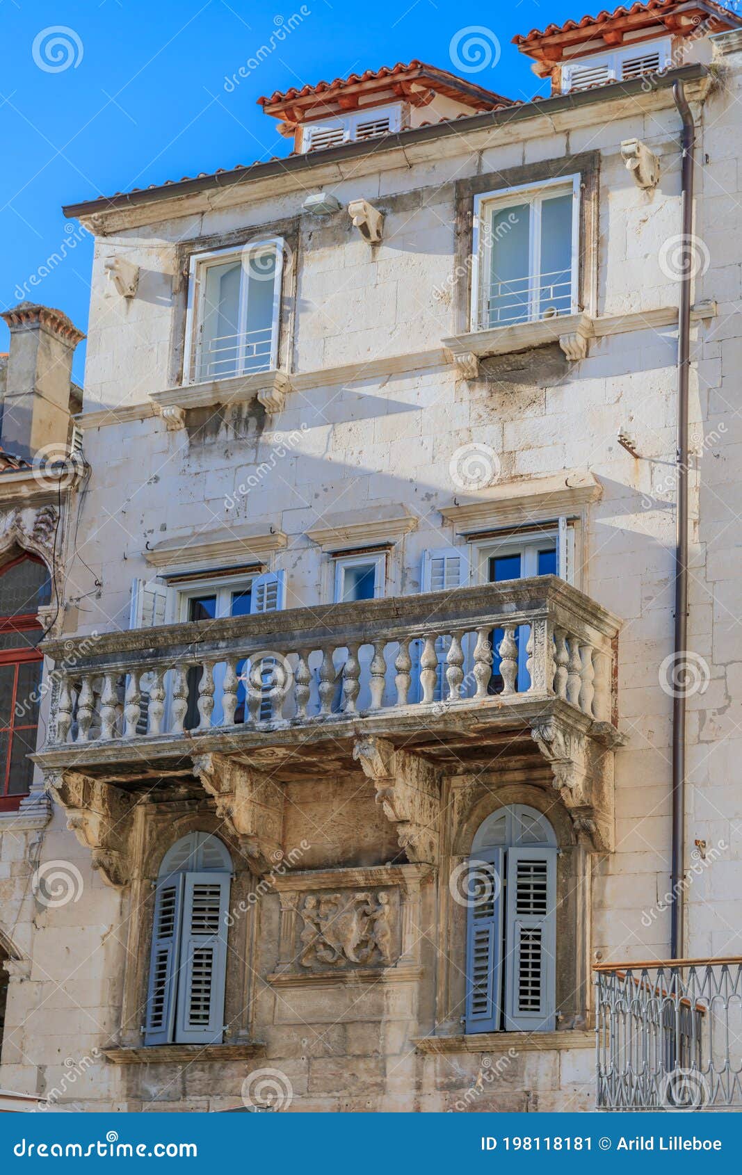 Old Building in the Old Town of Split Stock Image - Image of croatia ...