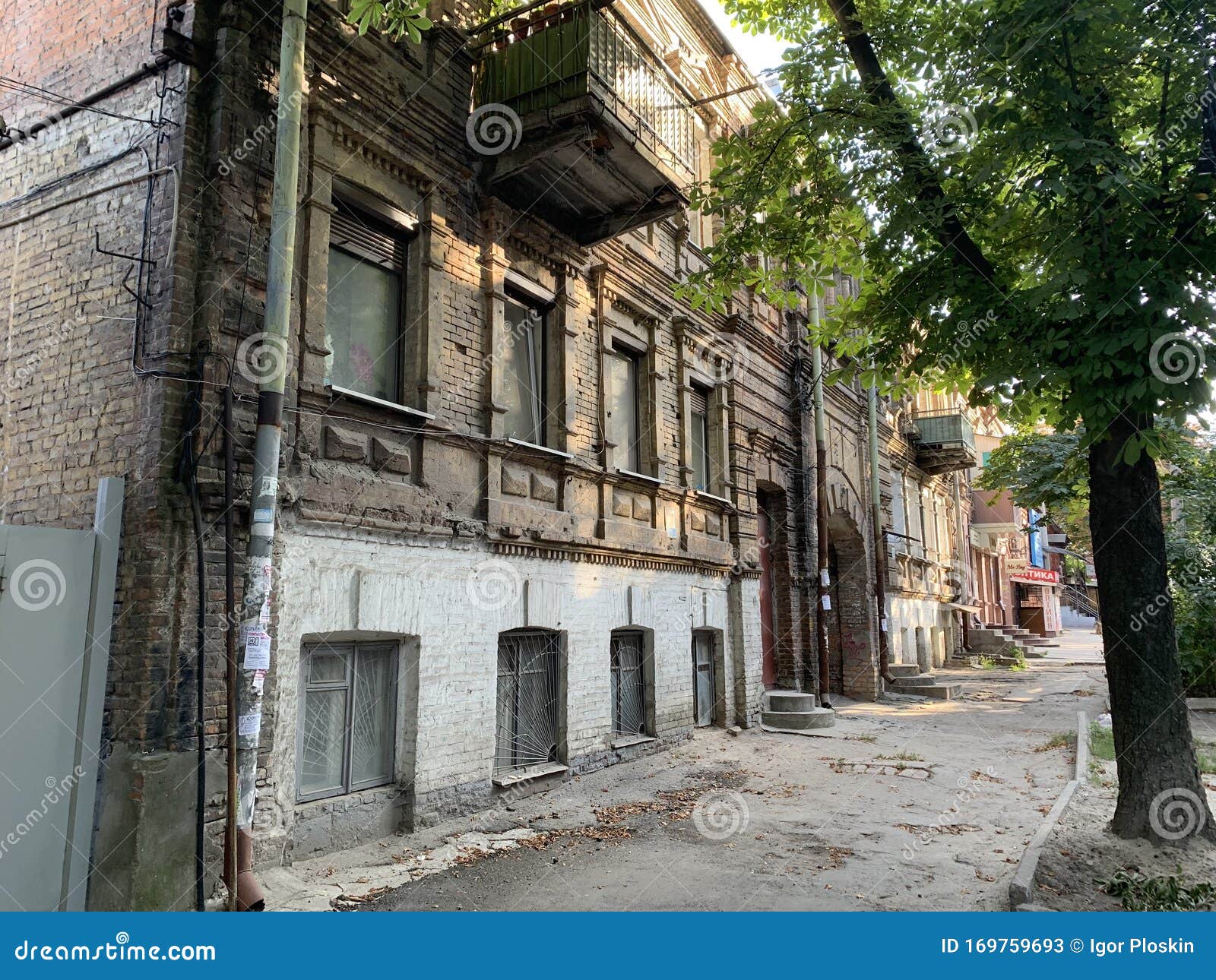 Old Building with Windows and Chimney Stock Image - Image of nature ...
