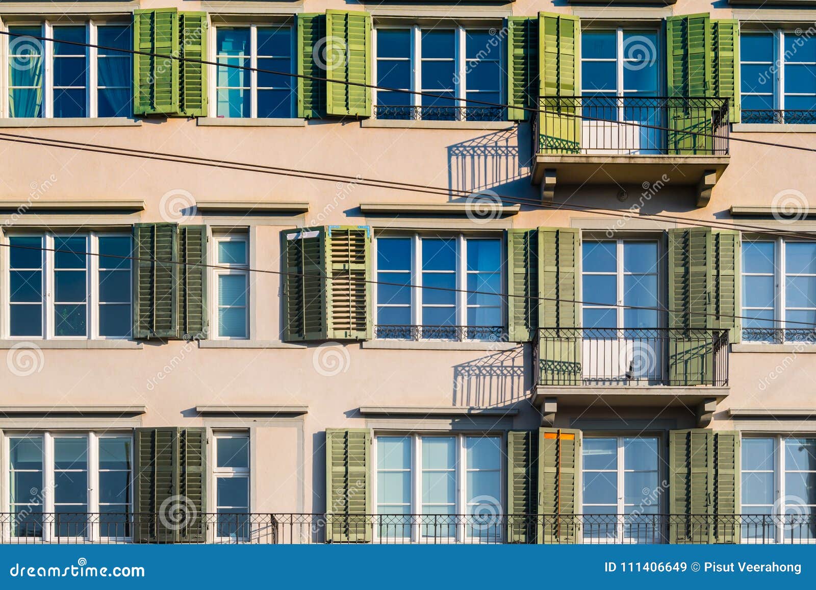 Old building windows stock image. Image of house, europe - 111406649