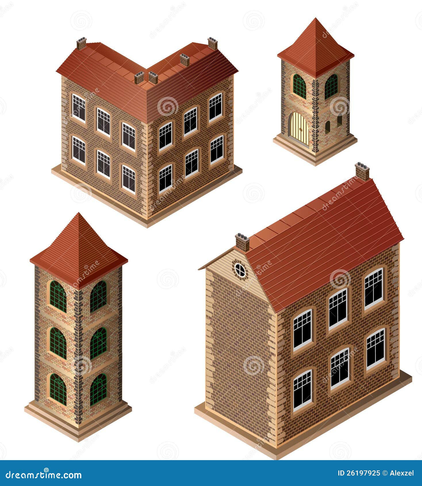 Old buildings stock vector. Illustration of palace, house - 26197925