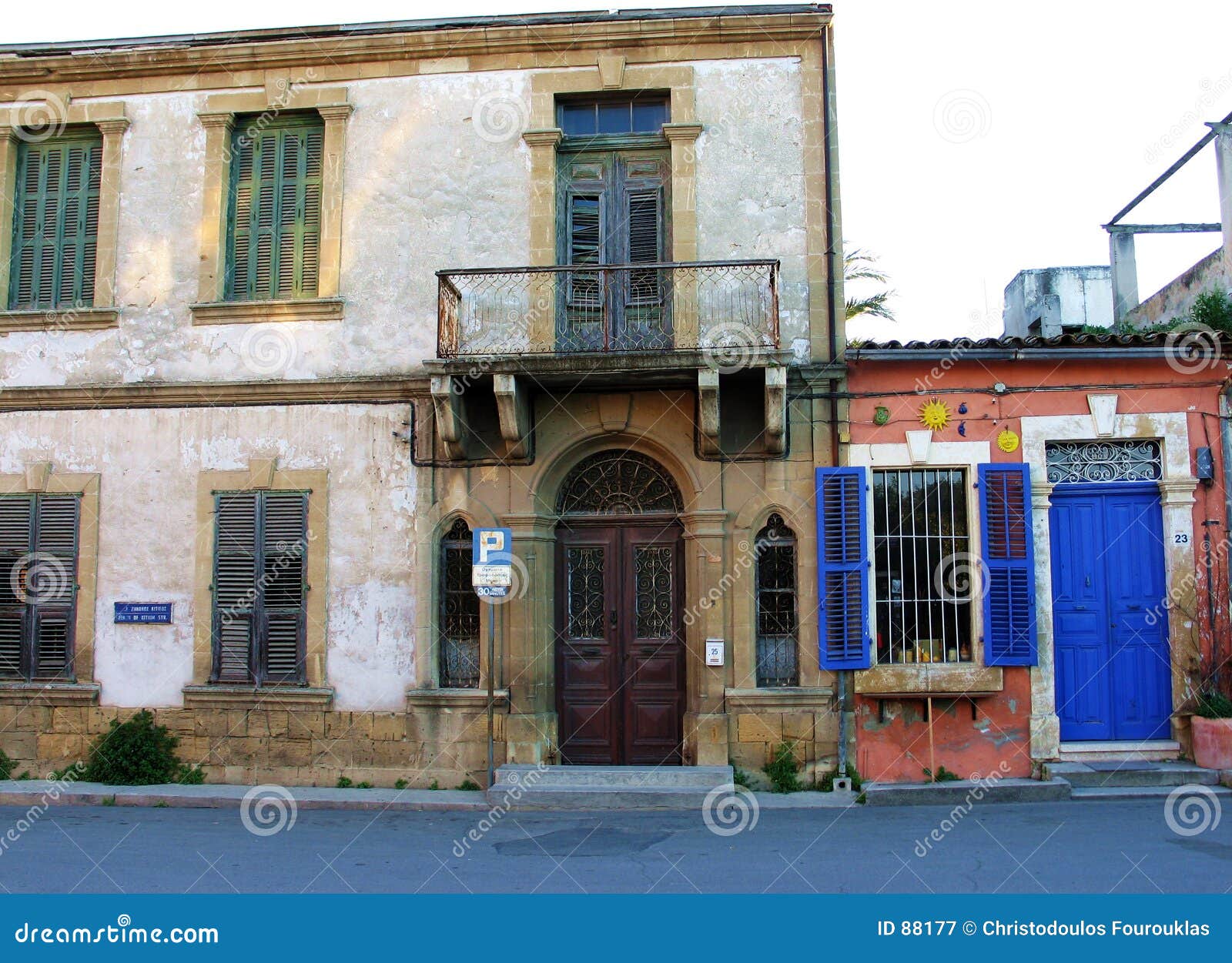 Old buildings stock image. Image of nicosia, cyprus, colors - 88177