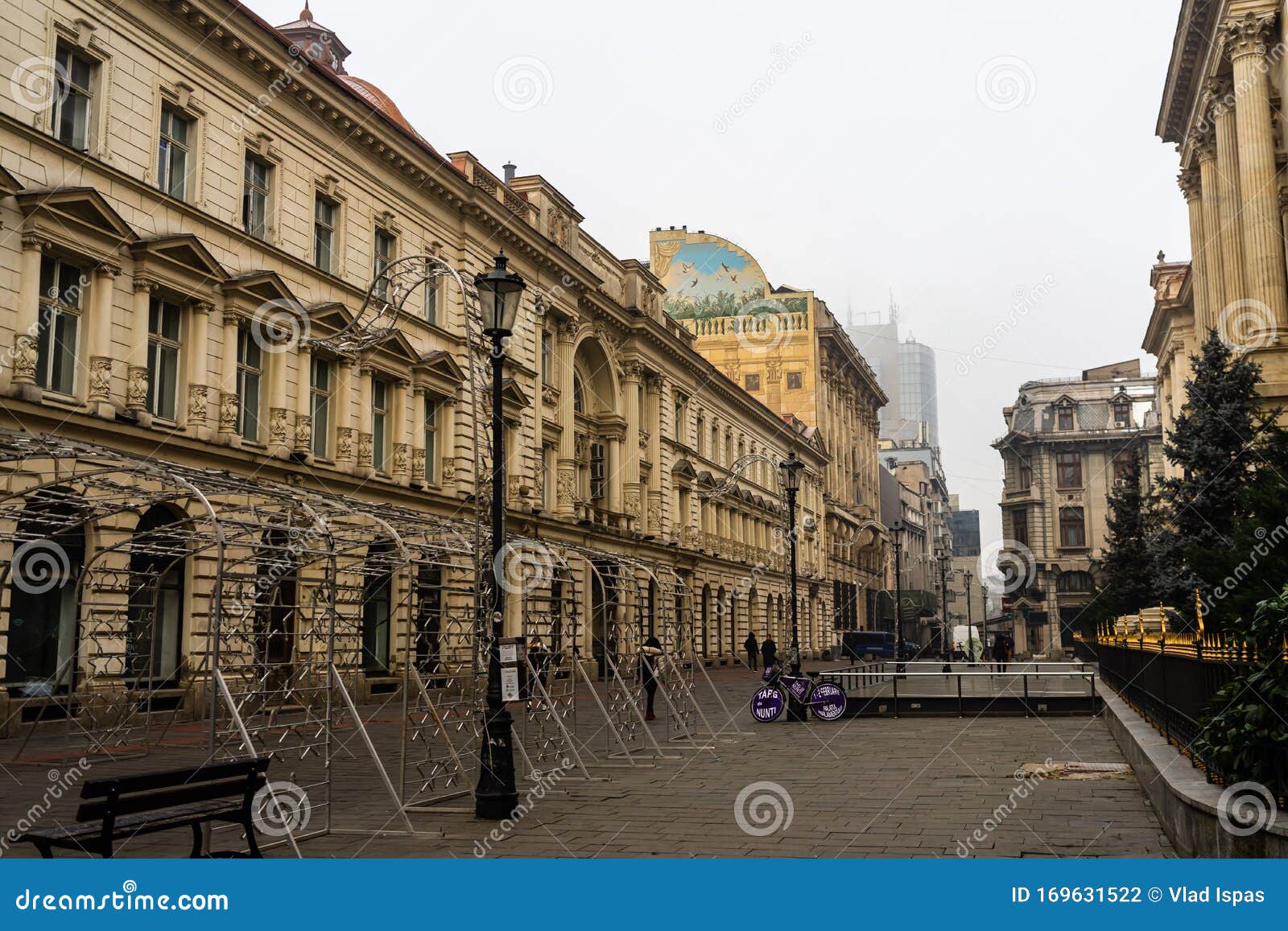 Old Buildings Architecture in Downtown Bucharest, Romania, 2020 ...