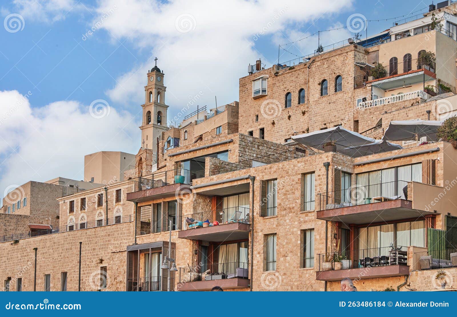 Old Buildings on the Coast in Jaffa Stock Photo - Image of history ...