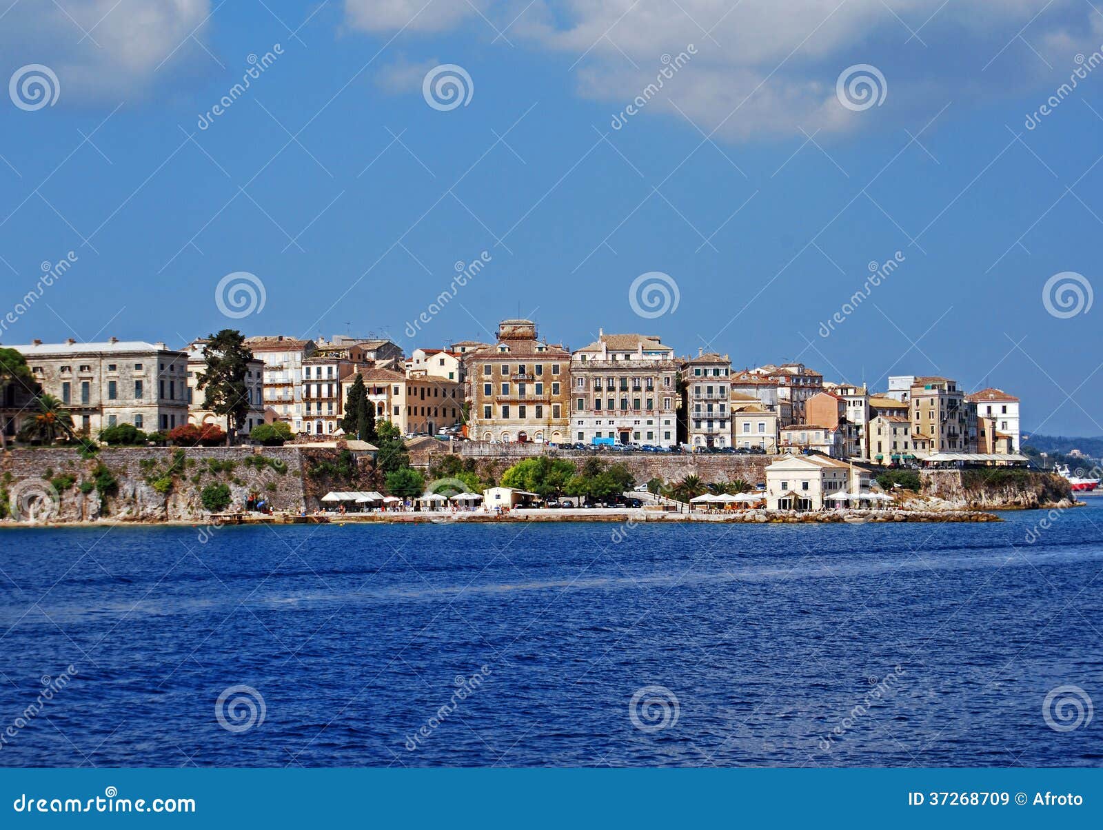 Old Buildings in Corfu Town Stock Image - Image of europe, tourists ...