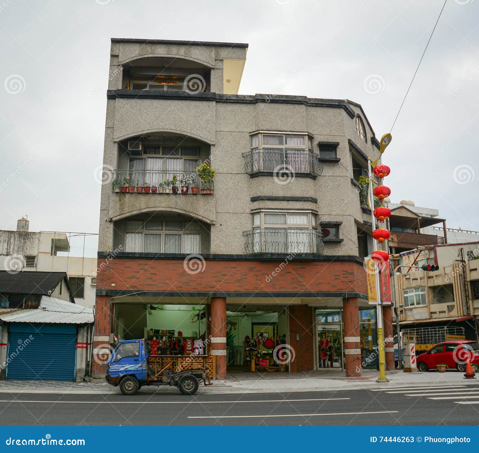 Old Buildings at Downtown in Hualien, Taiwan Editorial Stock Photo ...