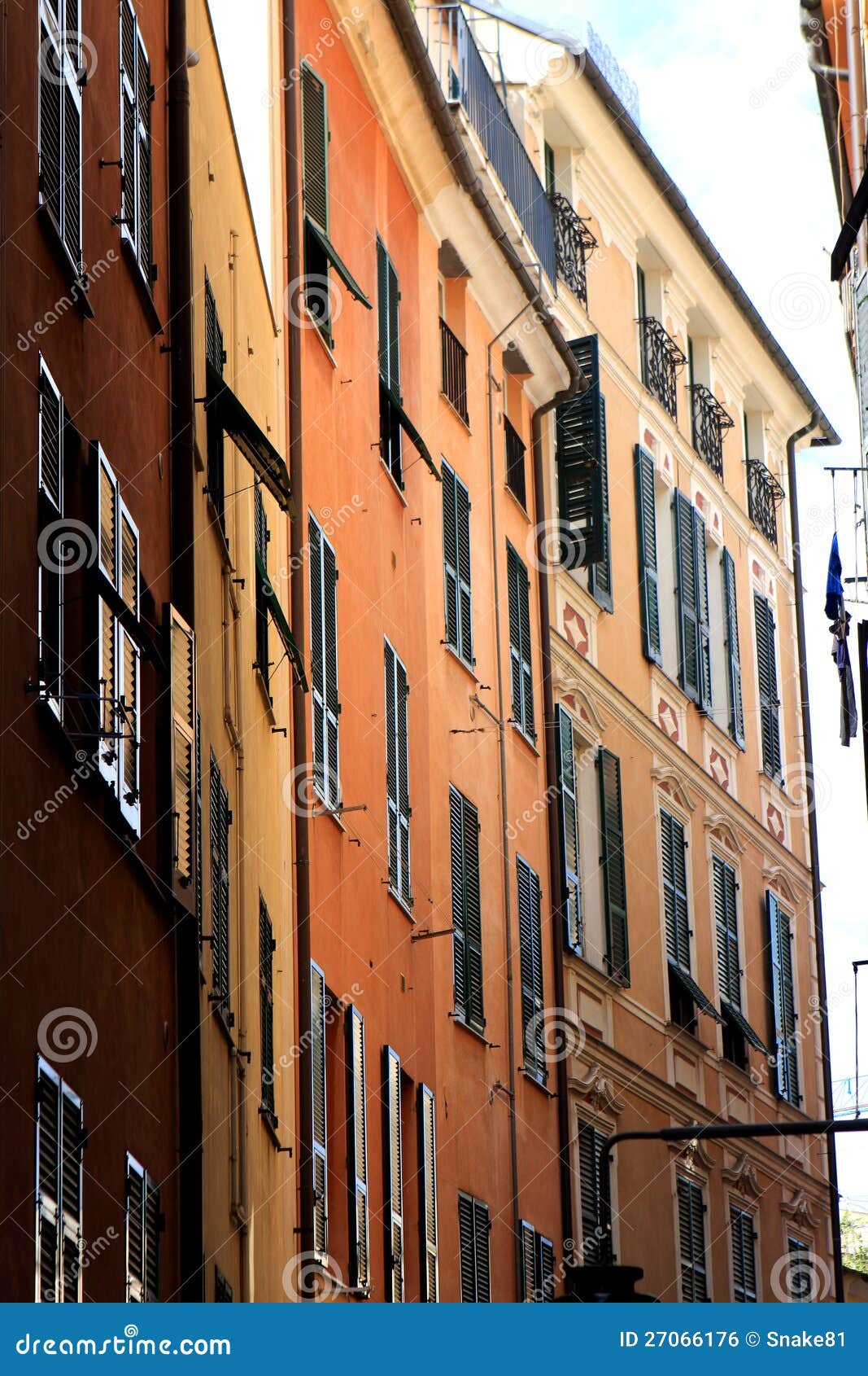 Old buildings, Genoa stock photo. Image of house, exterior - 27066176