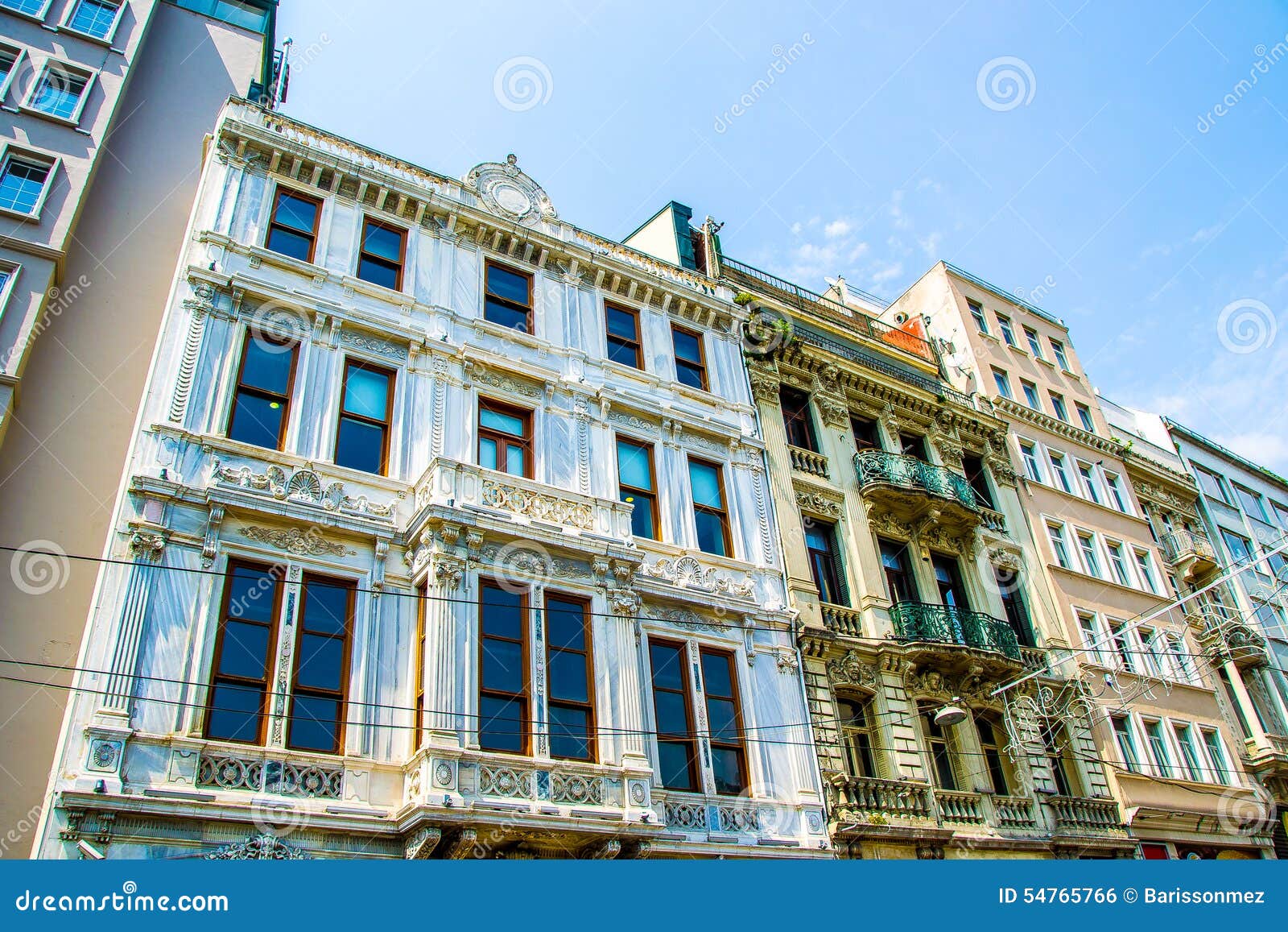 Old buildings in Istanbul stock photo. Image of landmarks - 54765766