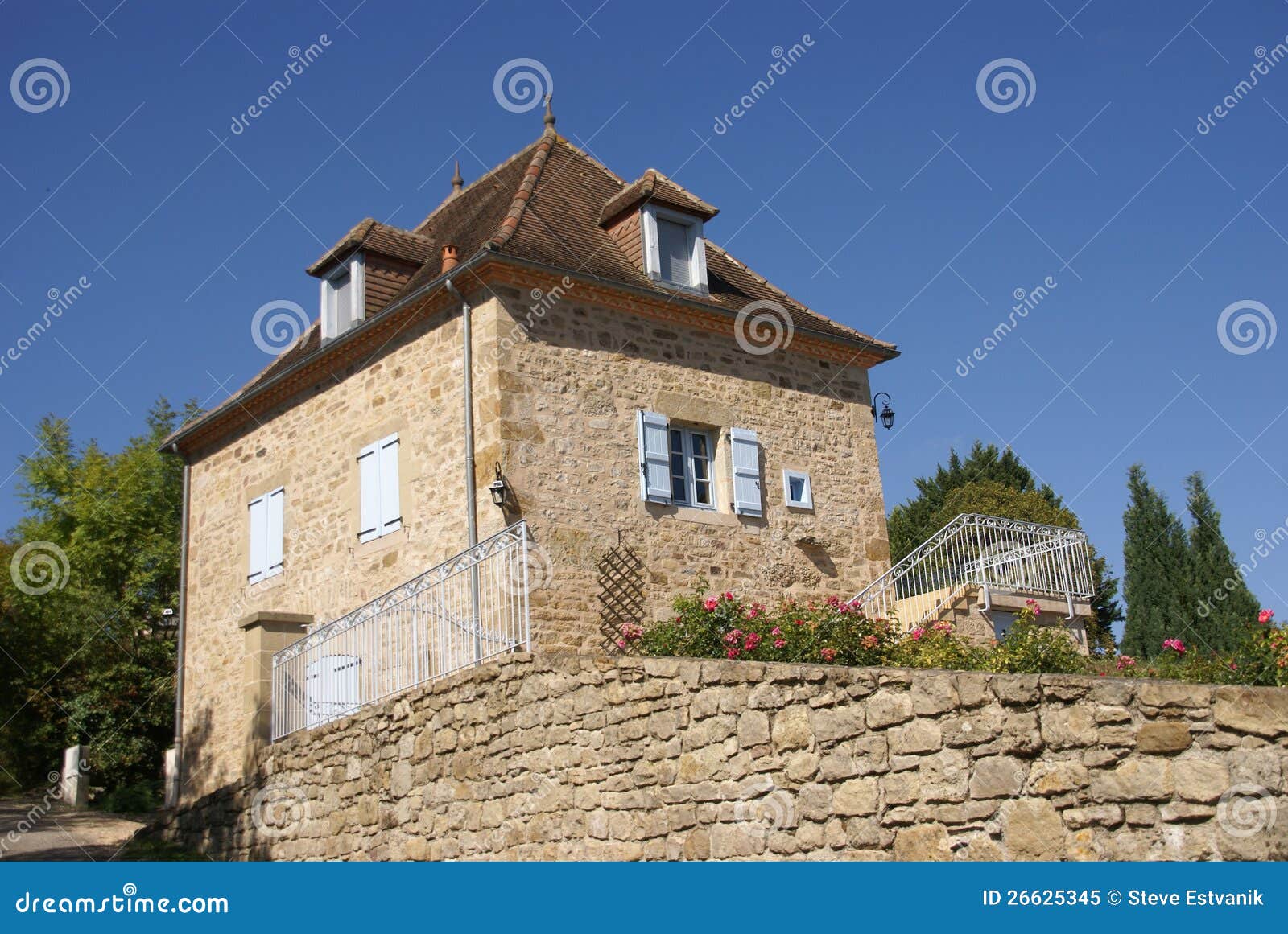 Old Buildings in the Medieval Village Stock Image - Image of stone ...