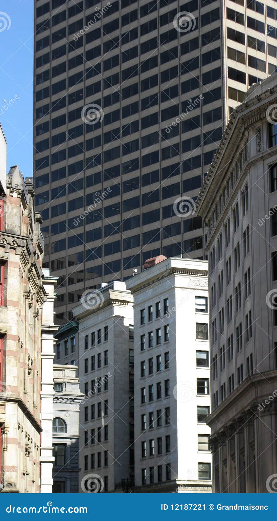 Old Buildings and Skyscraper Stock Image - Image of view, city: 12187221
