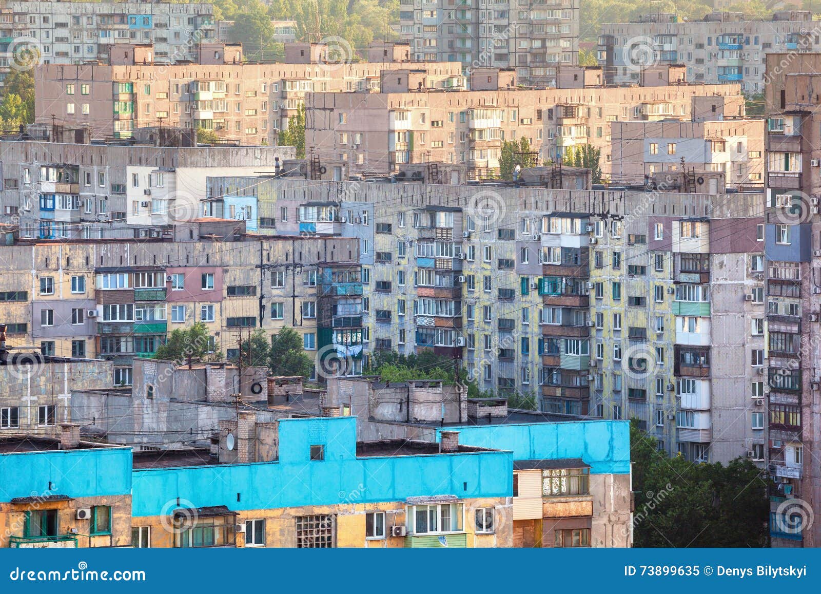 Old Buildings in Ukraine. Crowded Old Housing. Stock Image - Image of ...