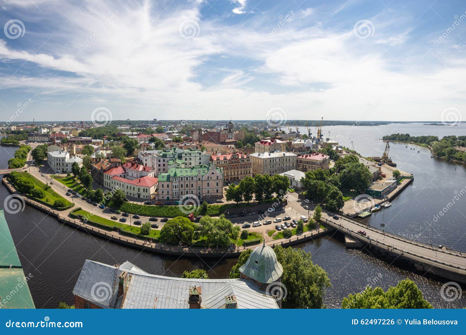 Old buildings of Vyborg stock photo. Image of rock, panorama - 62497226