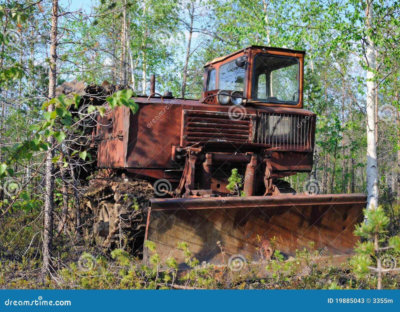 Old bulldozer. stock image. Image of machine, decrepit - 19885043