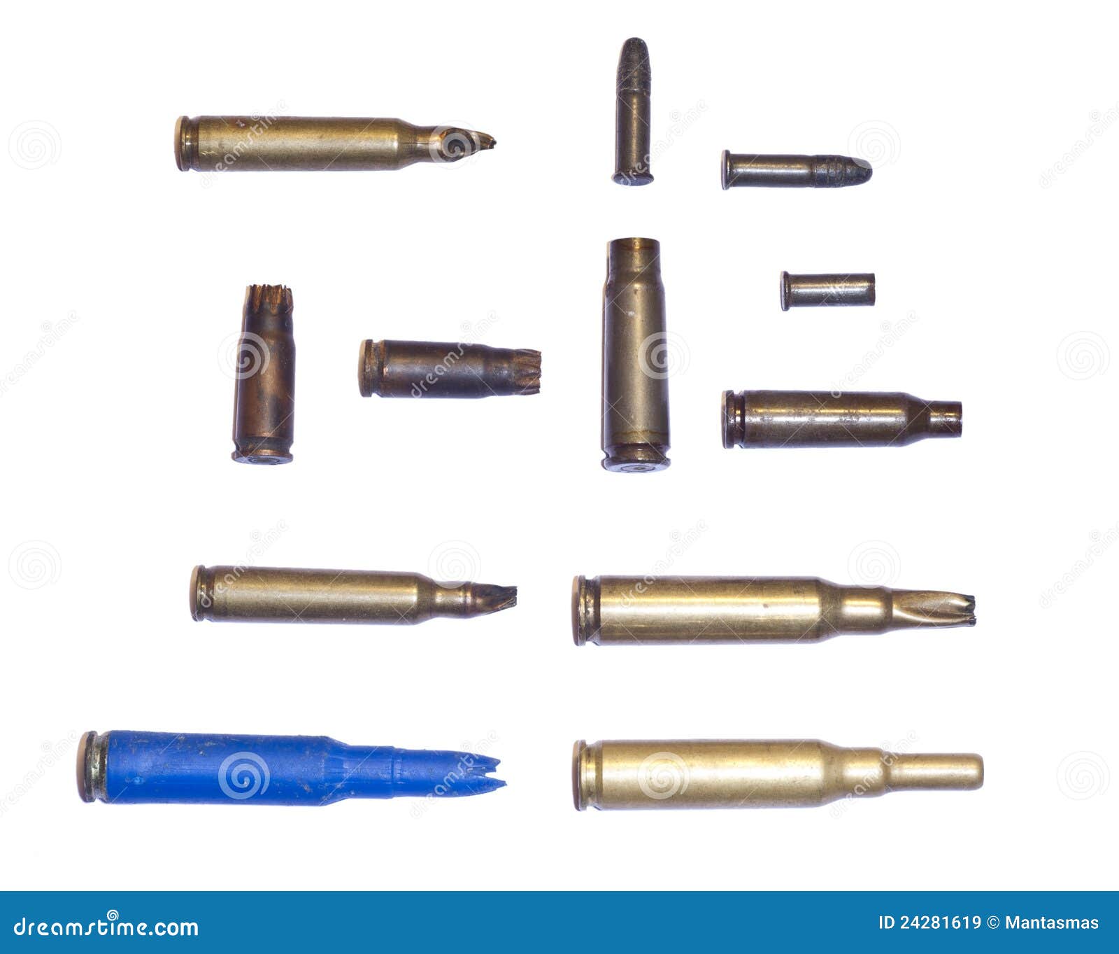 Old Bullets and Bullet Cases - Various Calibre Shells Stock Image ...