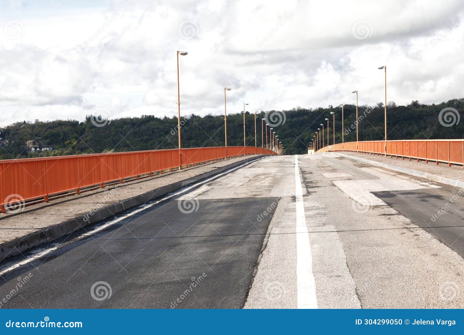 Old bumpy road on a bridge stock photo. Image of road - 304299050