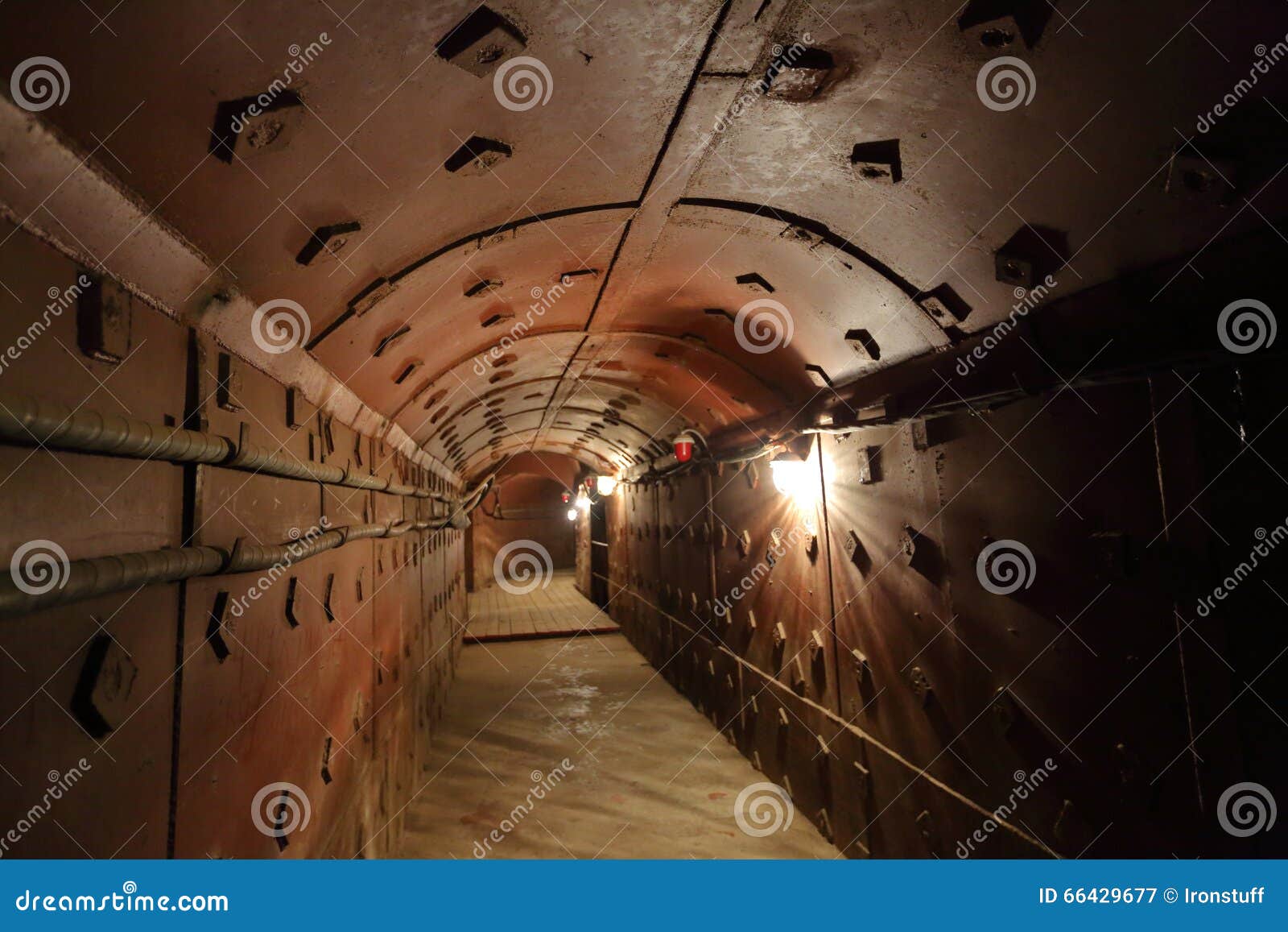 Old bunker s corridor stock image. Image of shelter, corridor - 66429677