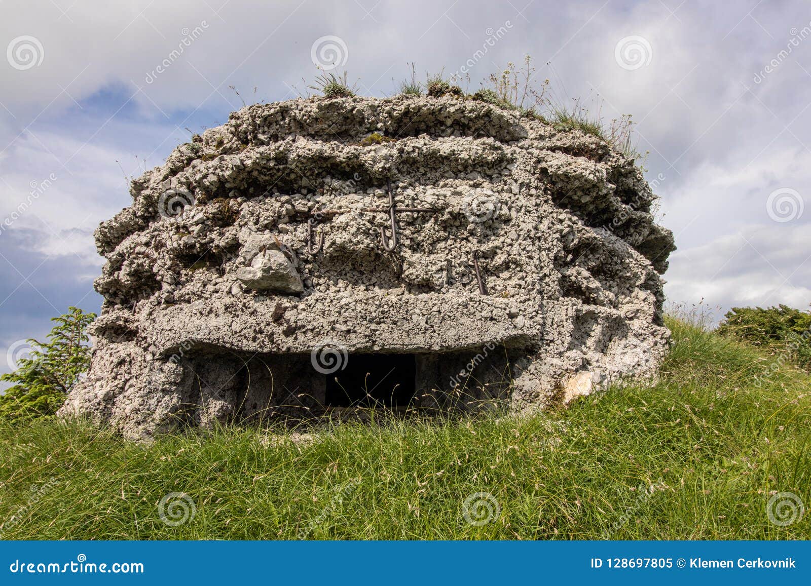 Old Bunker from 1 World War Stock Image - Image of building, remain ...
