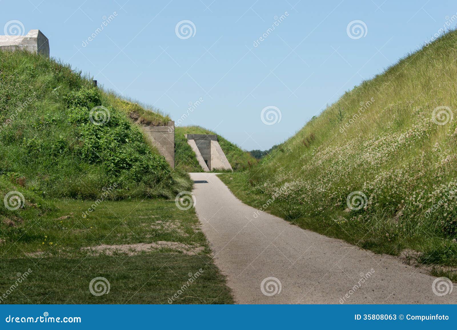 Old Bunkers from First World War Stock Image - Image of netherlands ...