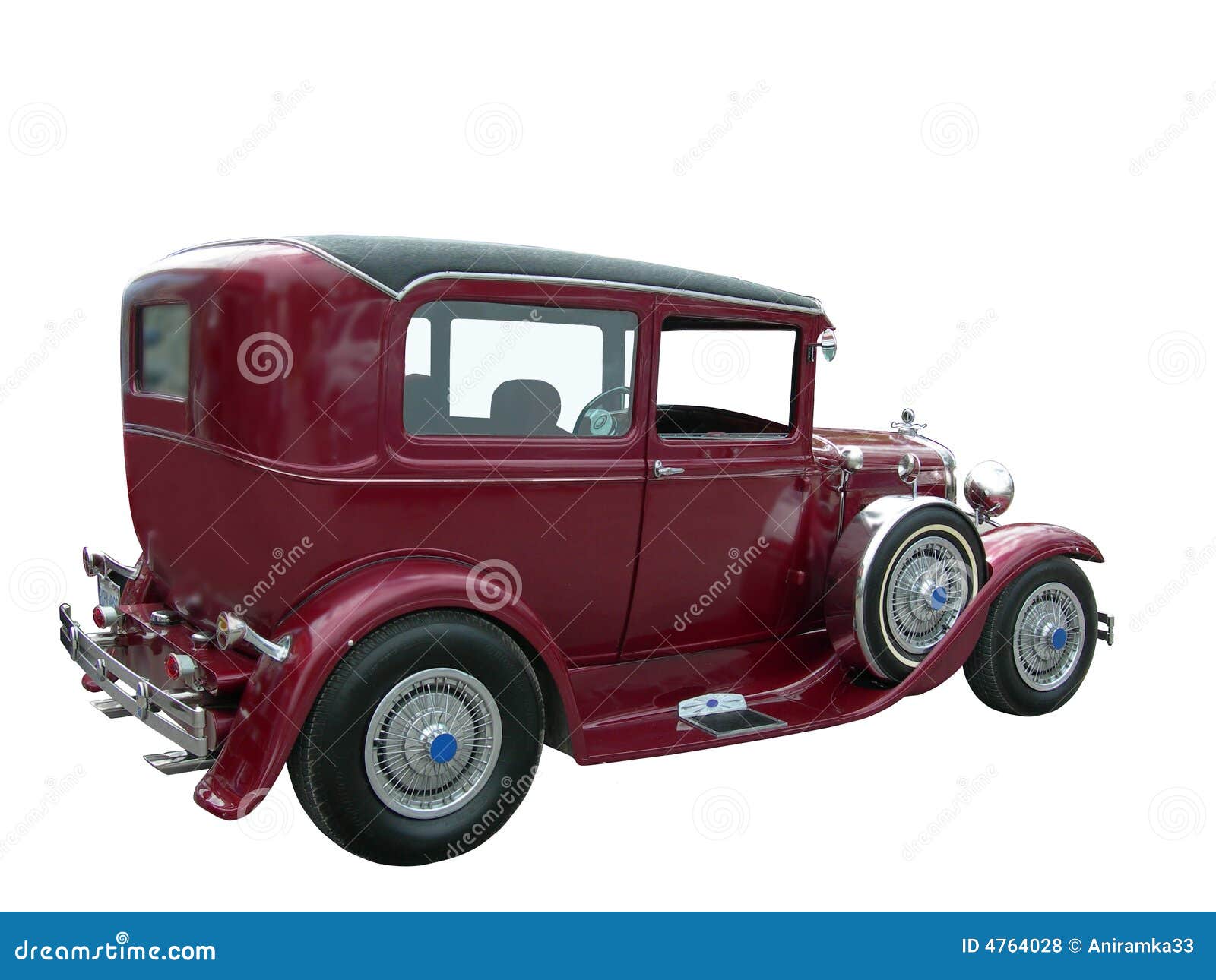 Old Burgundy car cropped stock photo. Image of isolated - 4764028