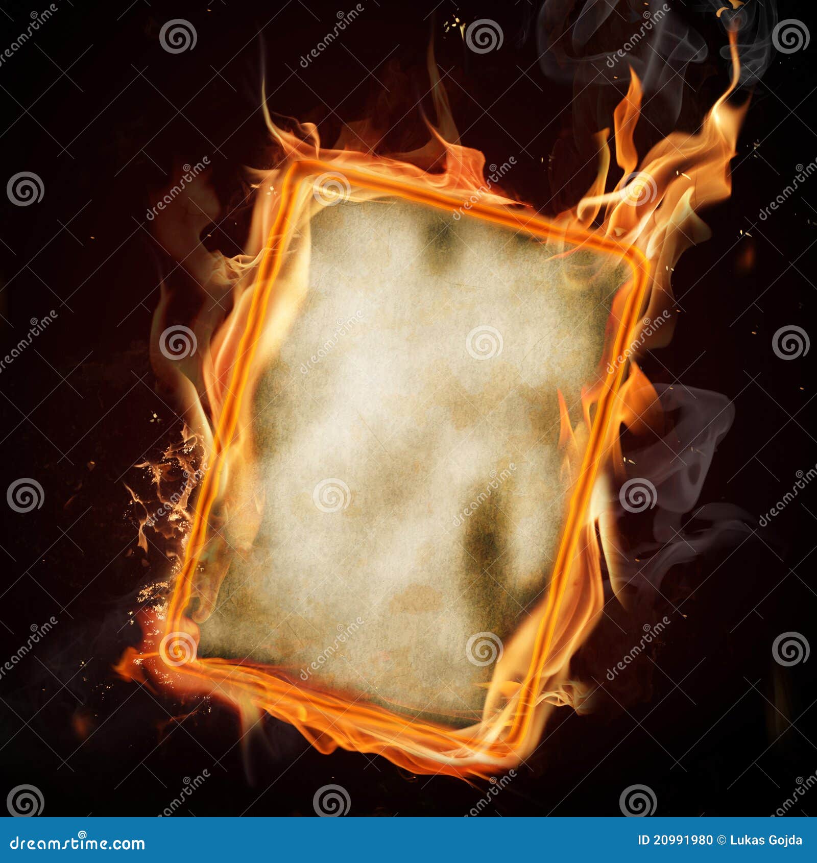 Old burning blank paper stock illustration. Illustration of letter ...