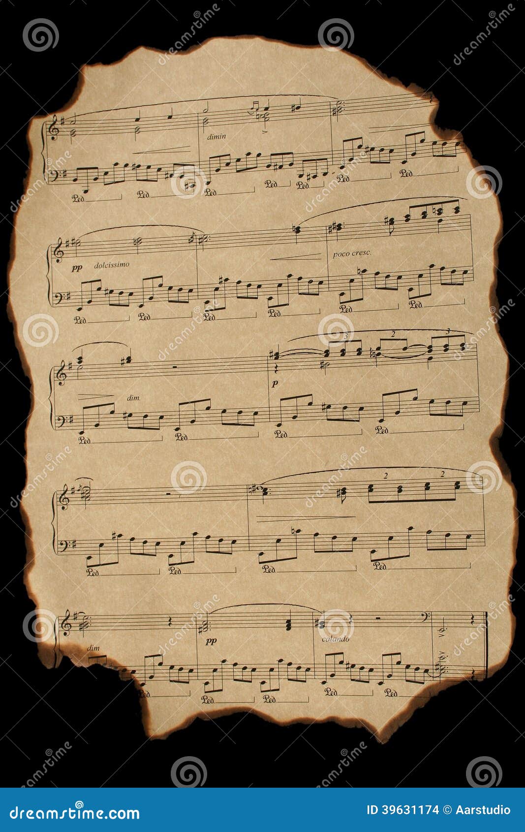 Burnt Notes For The Piano Stock Photography | CartoonDealer.com #202132682