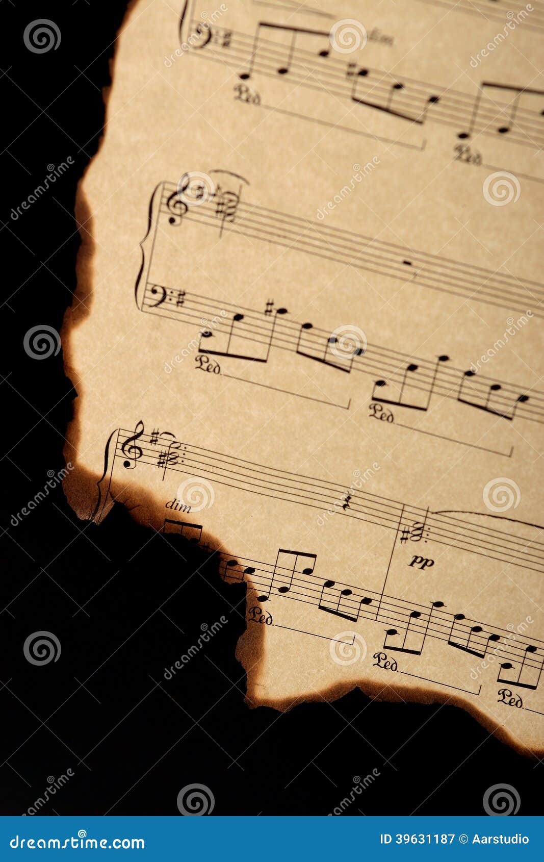 Burnt Notes For The Piano Stock Photography | CartoonDealer.com #202132682