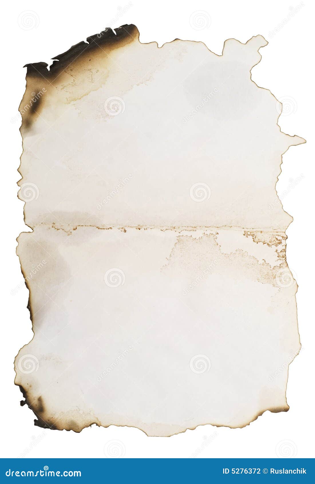 Old burnt paper stock photo. Image of abstract, blank - 5276372