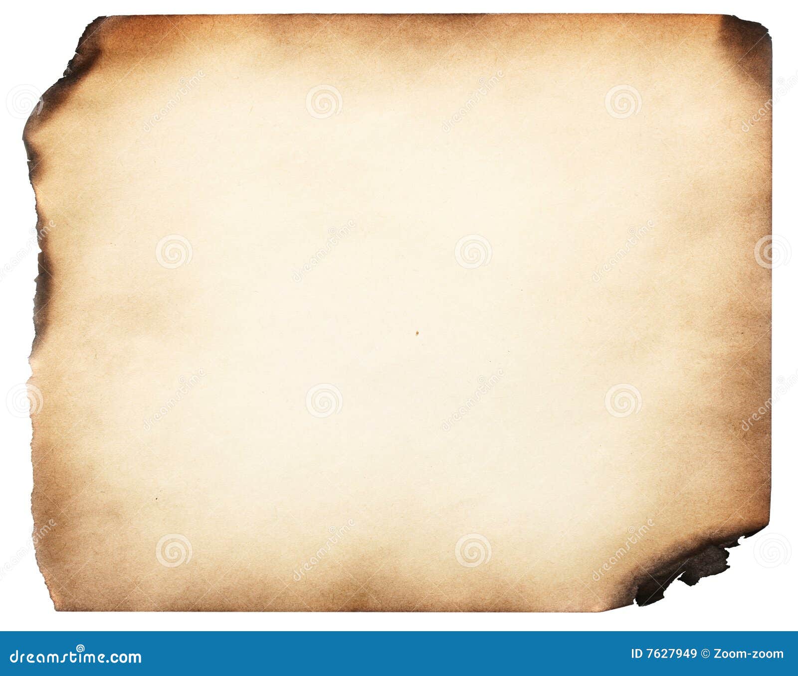 Old burnt paper stock image. Image of border, decorative - 7627949