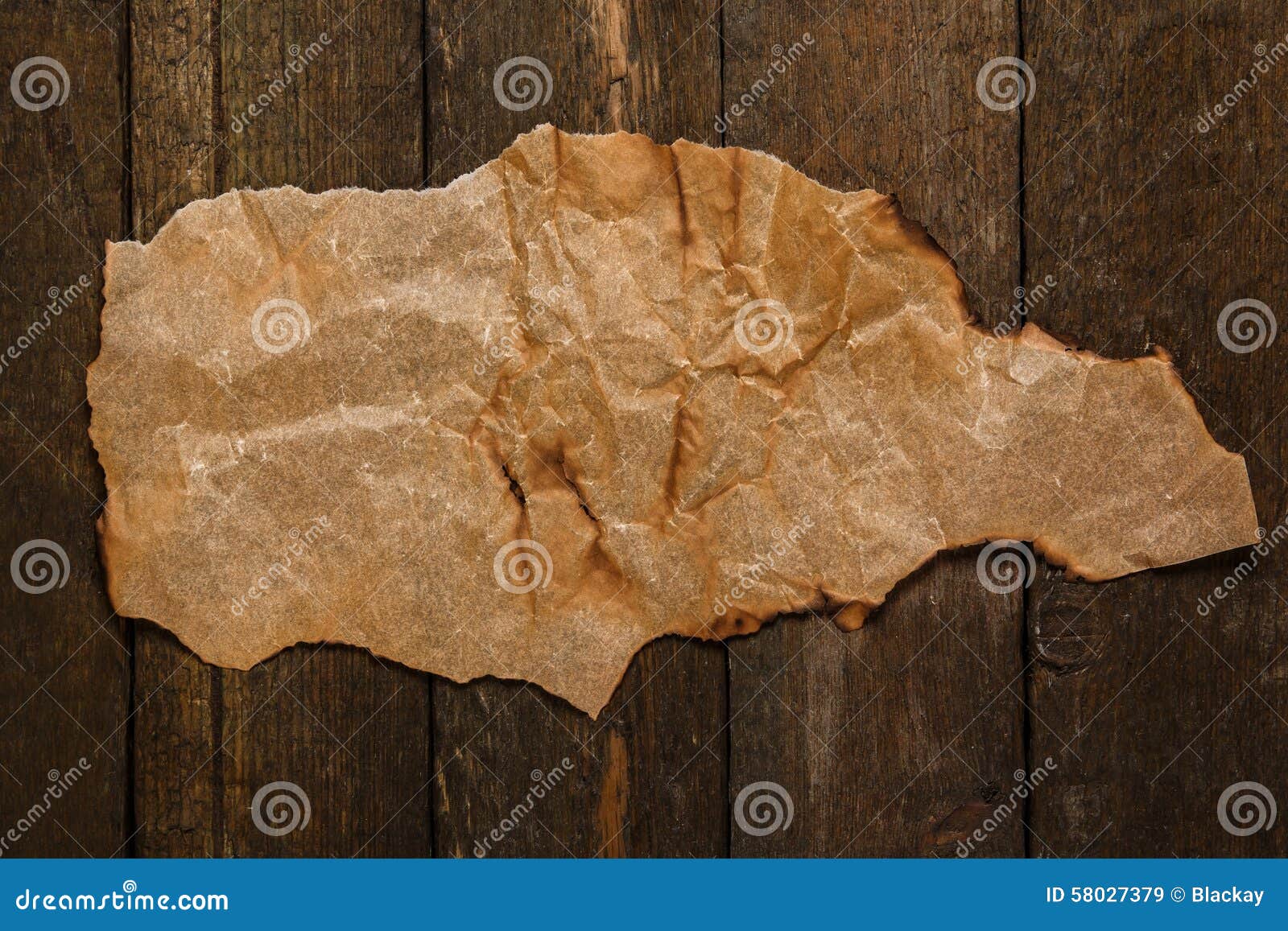 Old burnt paper stock image. Image of crumpled, page - 58027379