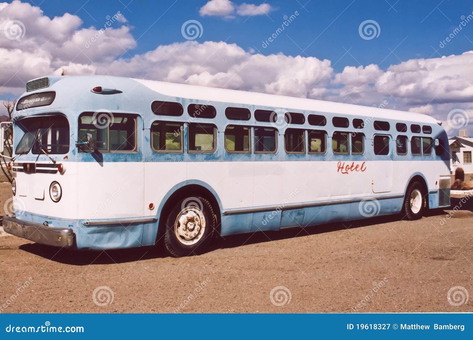 Old bus stock image. Image of scan, blue, outside, vintage - 19618327