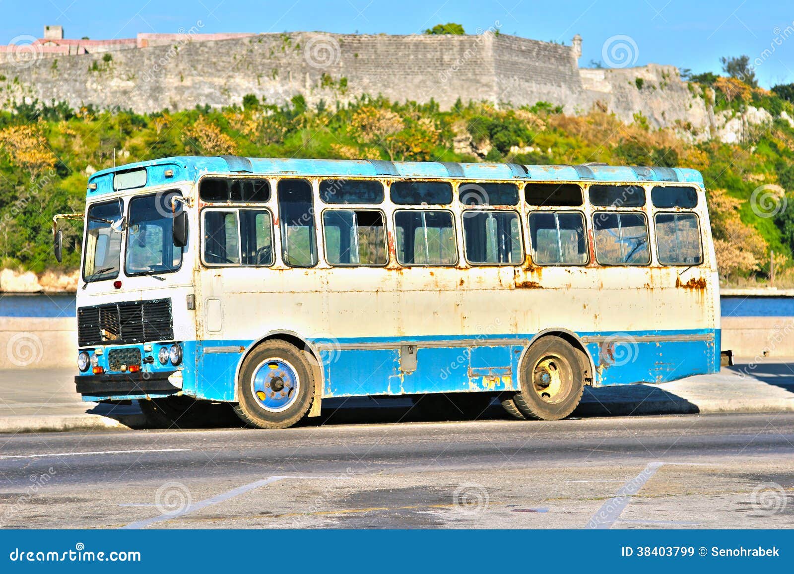 Old bus stock image. Image of nature, caribbean, service - 38403799